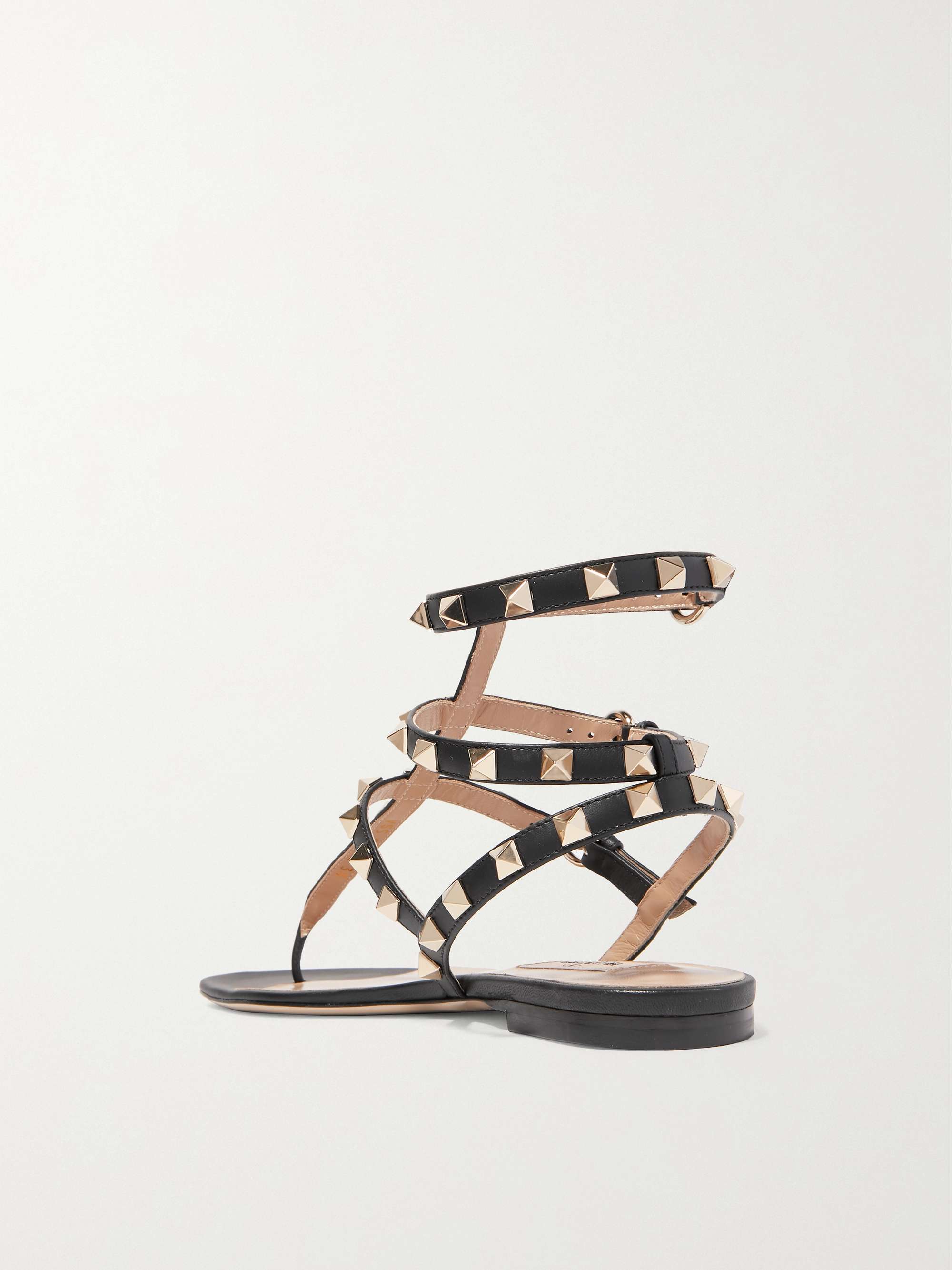 VALENTINO GARAVANI The Rockstud leather sandals | NET-A-PORTER