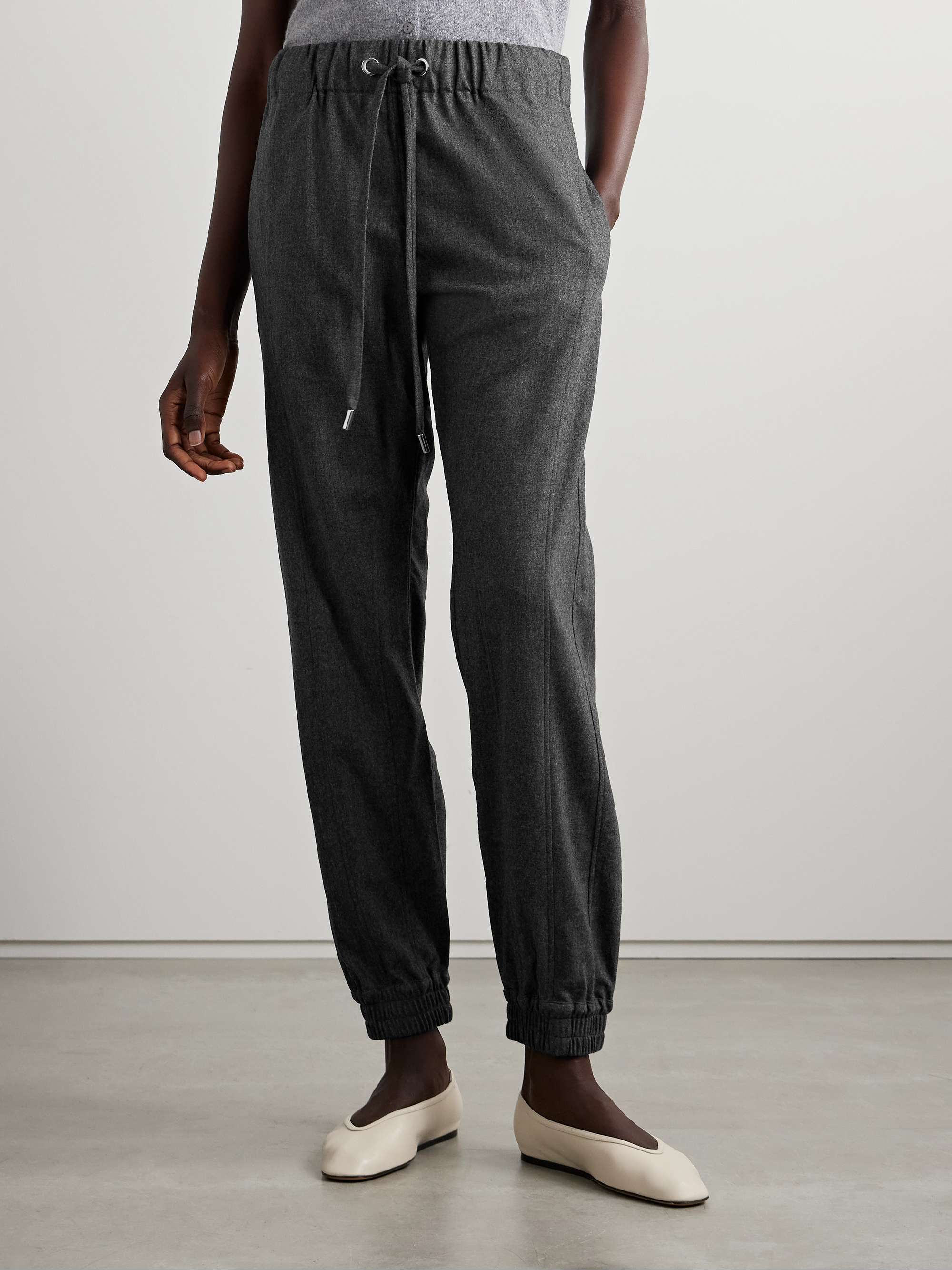 SASUPHI Valentina stretch-wool and cashmere-blend tapered track pants ...