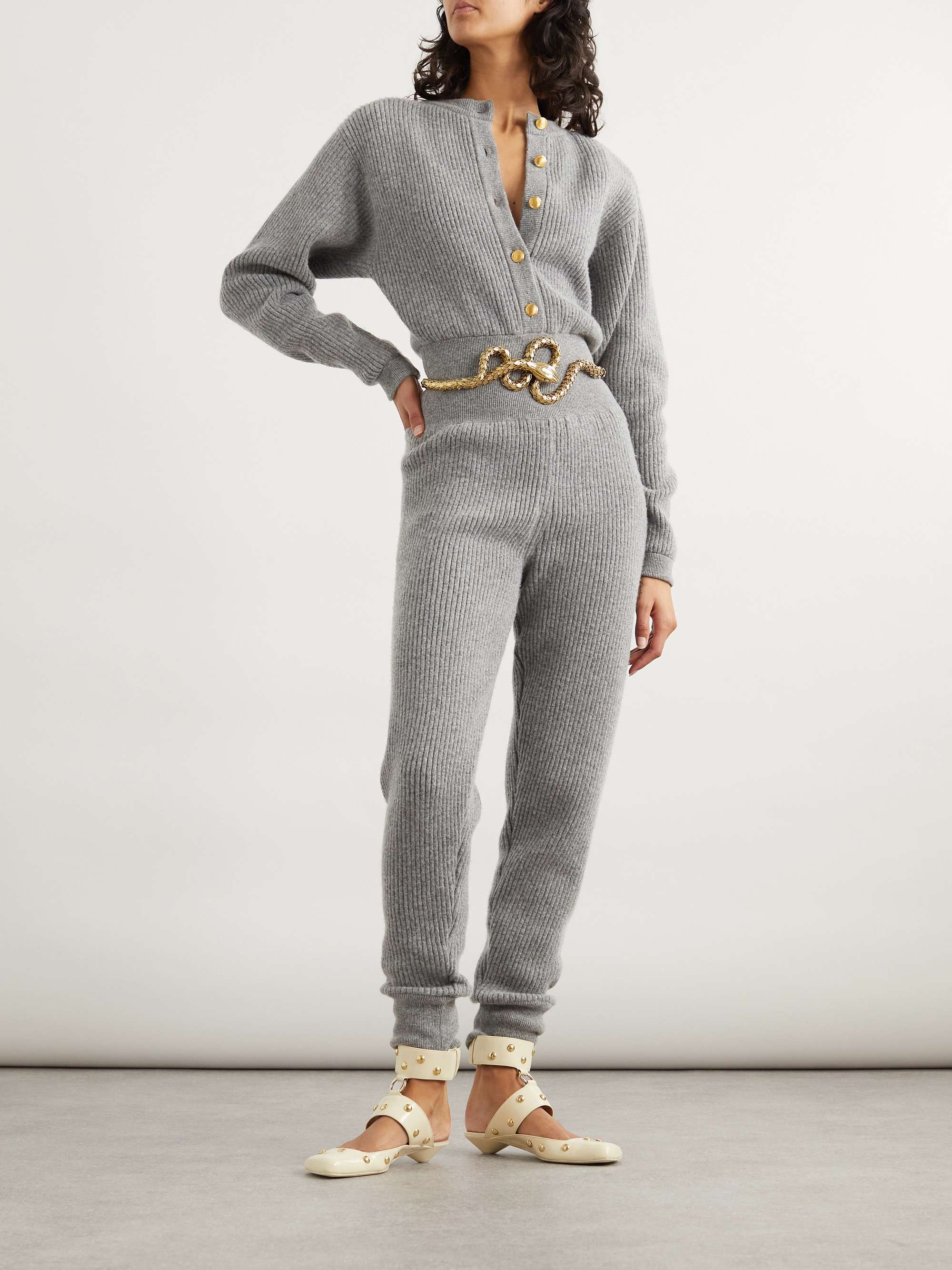 CHLOÉ Ribbed wool-blend jumpsuit | NET-A-PORTER
