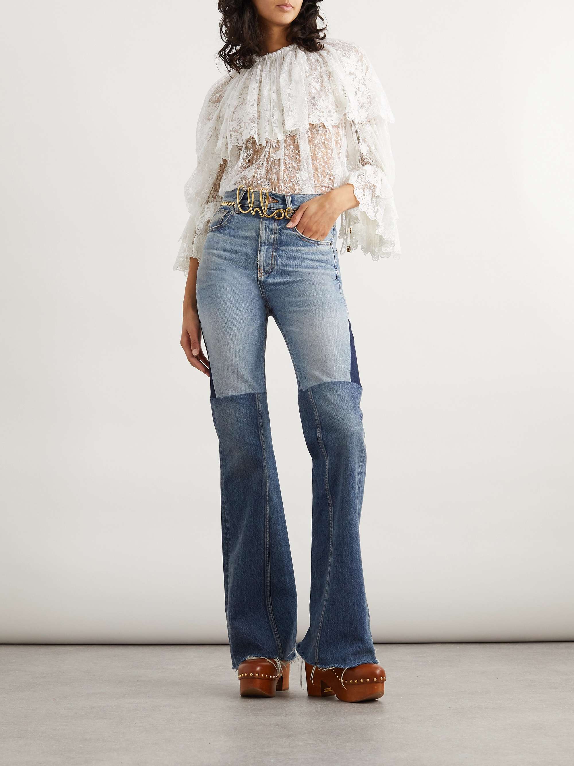 ChloÉ Ruffled Corded Lace Blouse Net A Porter