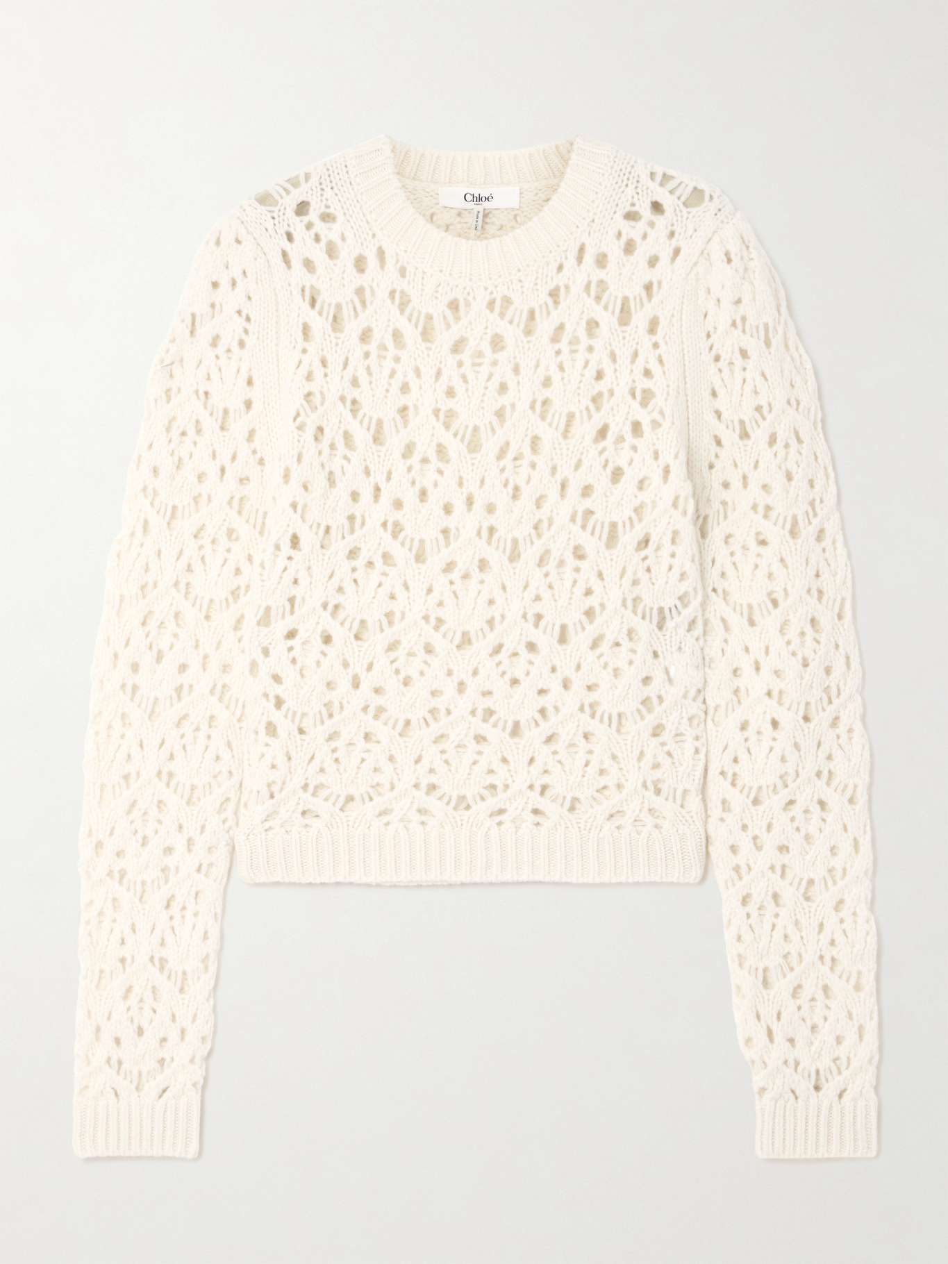 CHLOÉ Open-knit wool sweater | NET-A-PORTER