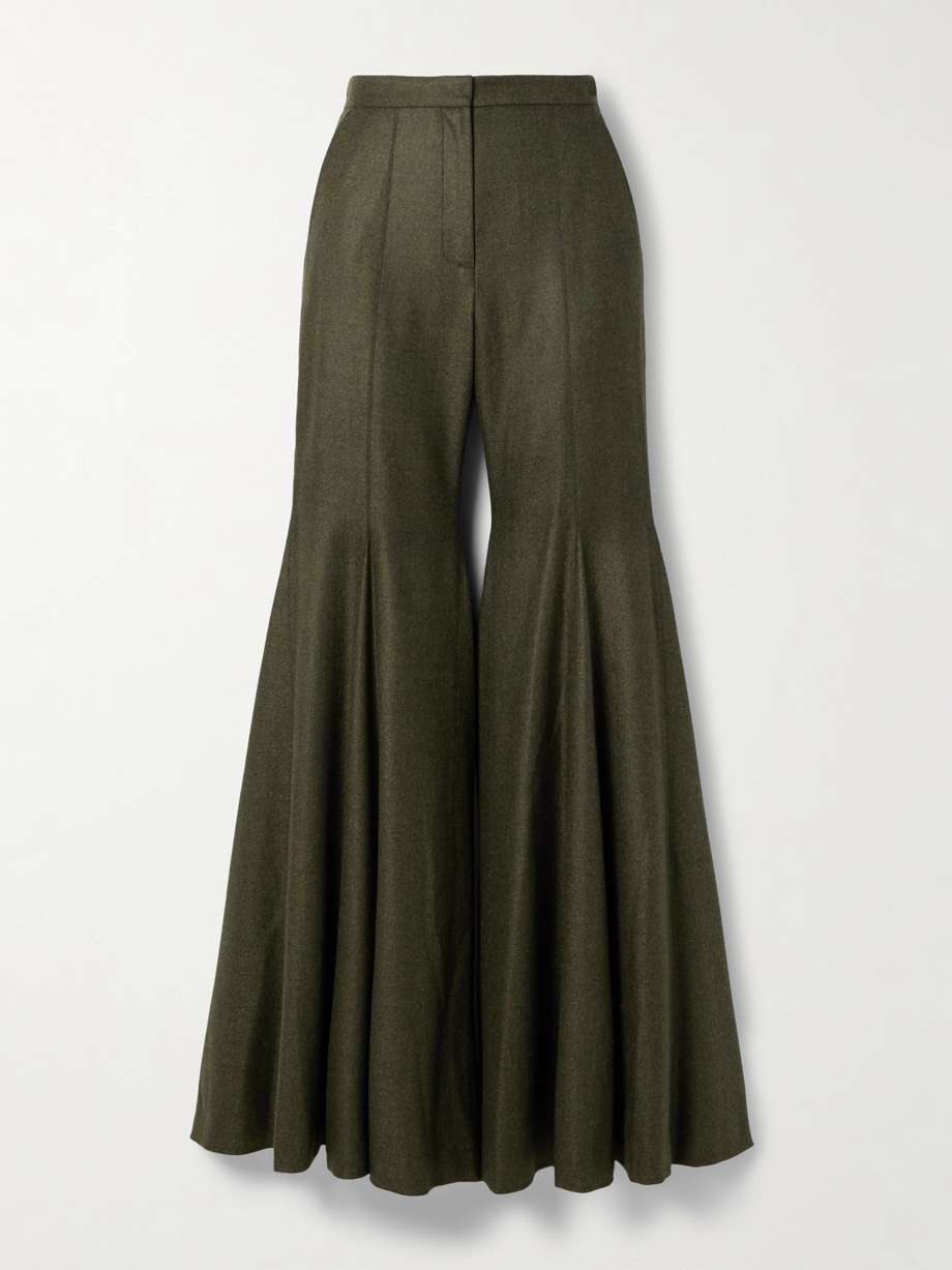 SALON 1884 Leon wool and cashmere-blend twill flared pants | NET-A-PORTER