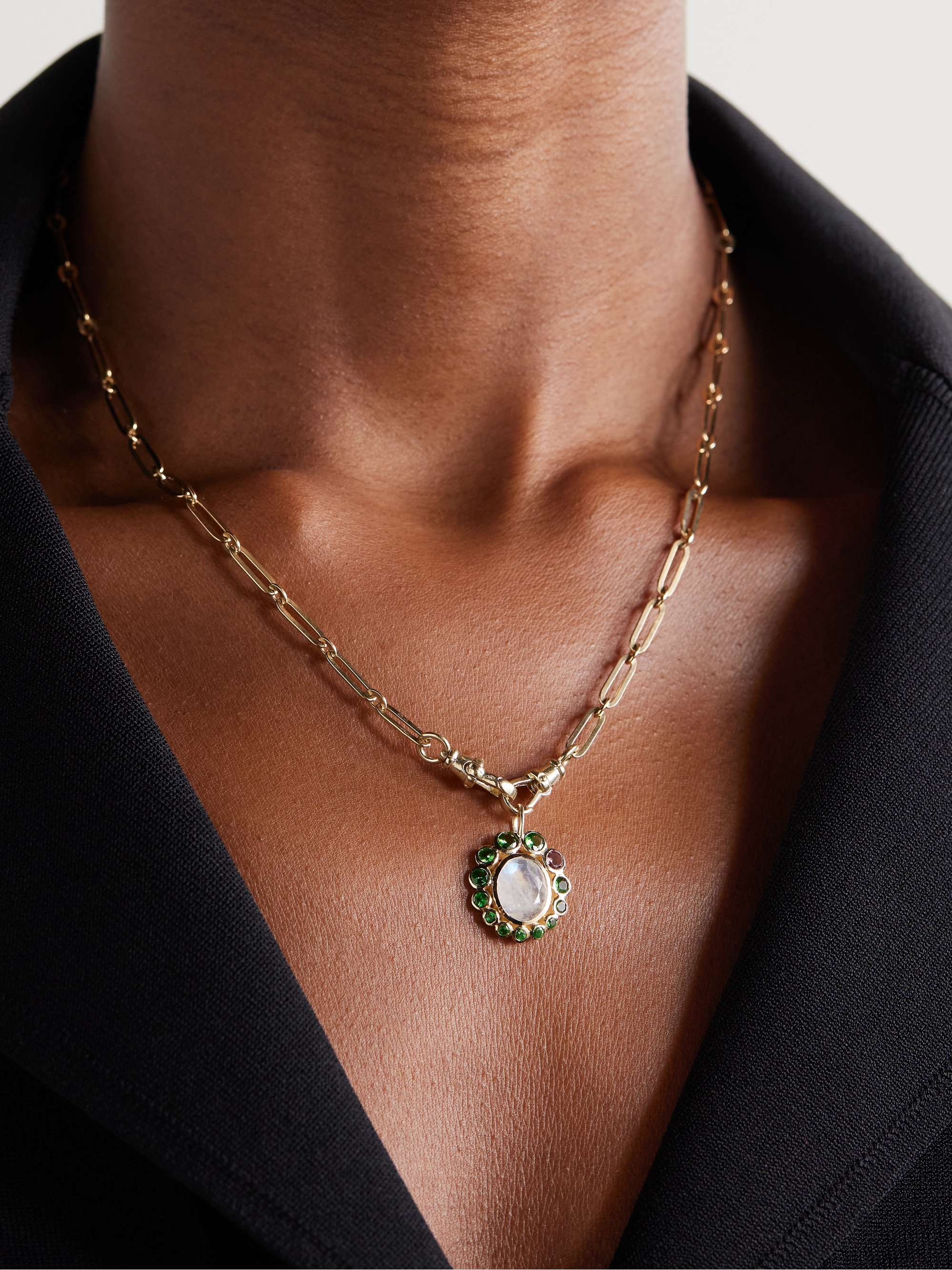 PASCALE MONVOISIN Jasmine 9-karat gold multi-stone necklace | NET-A-PORTER
