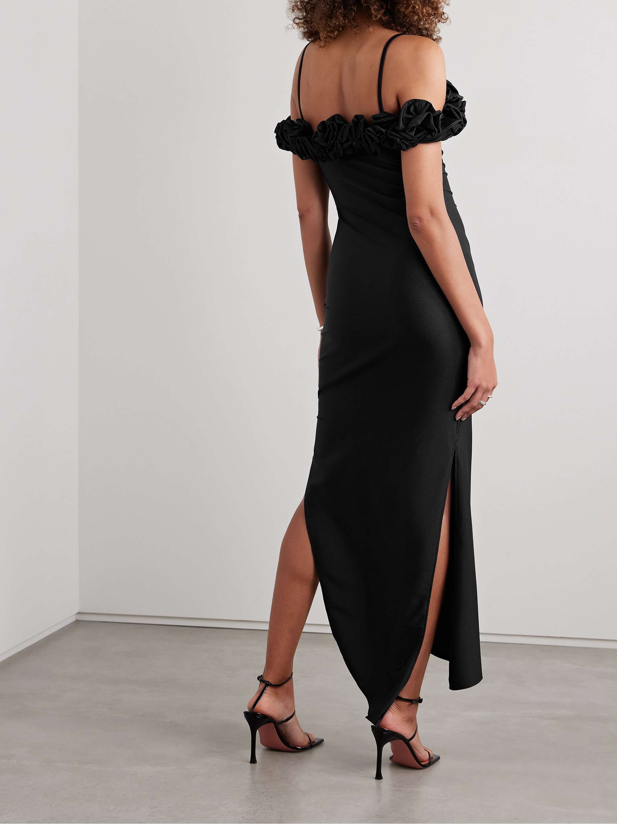 COPERNI Cold-shoulder ruffled stretch-jersey gown | NET-A-PORTER