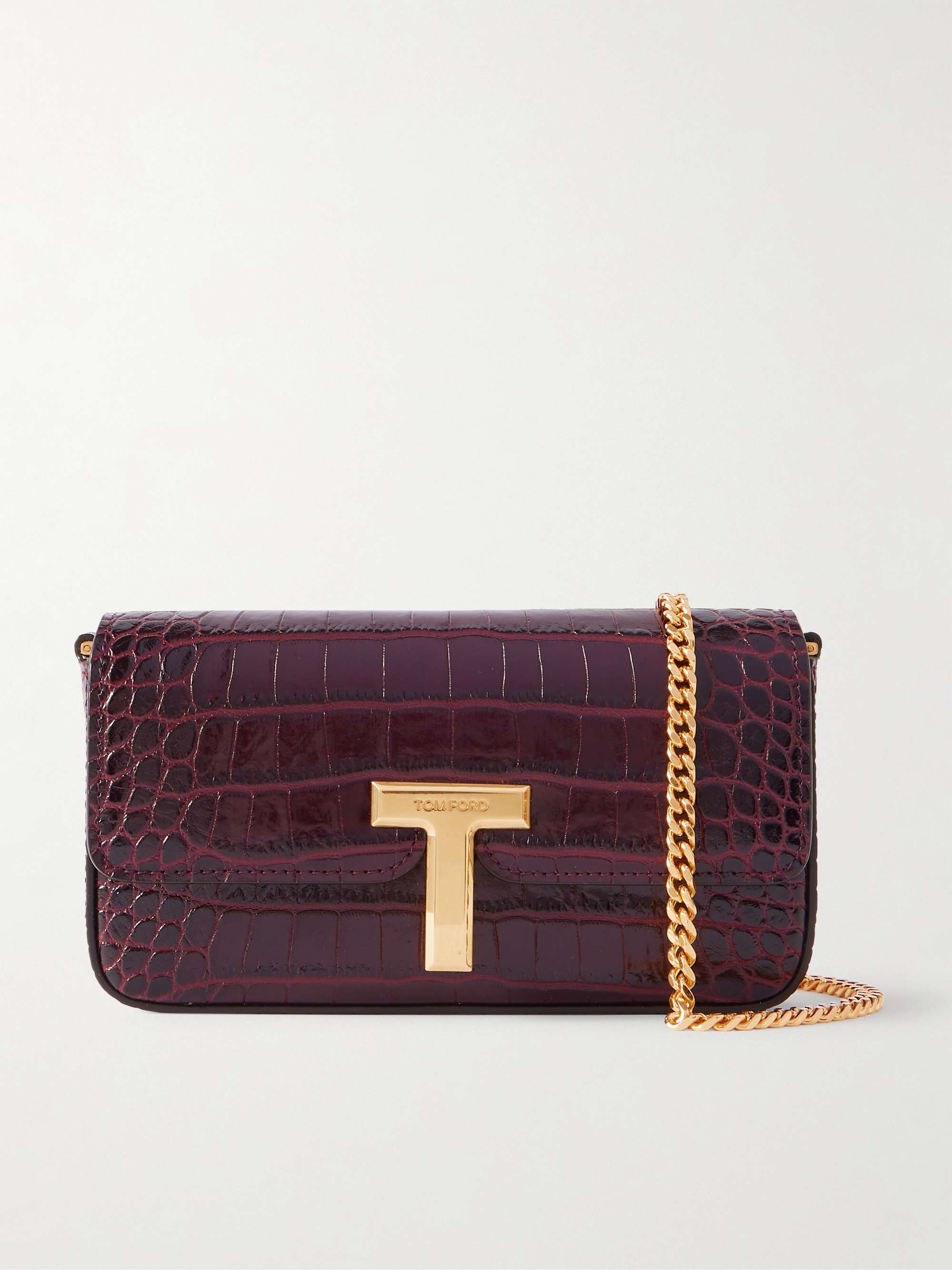 TOM FORD Wallis mini croc-effect leather shoulder bag | NET-A-PORTER