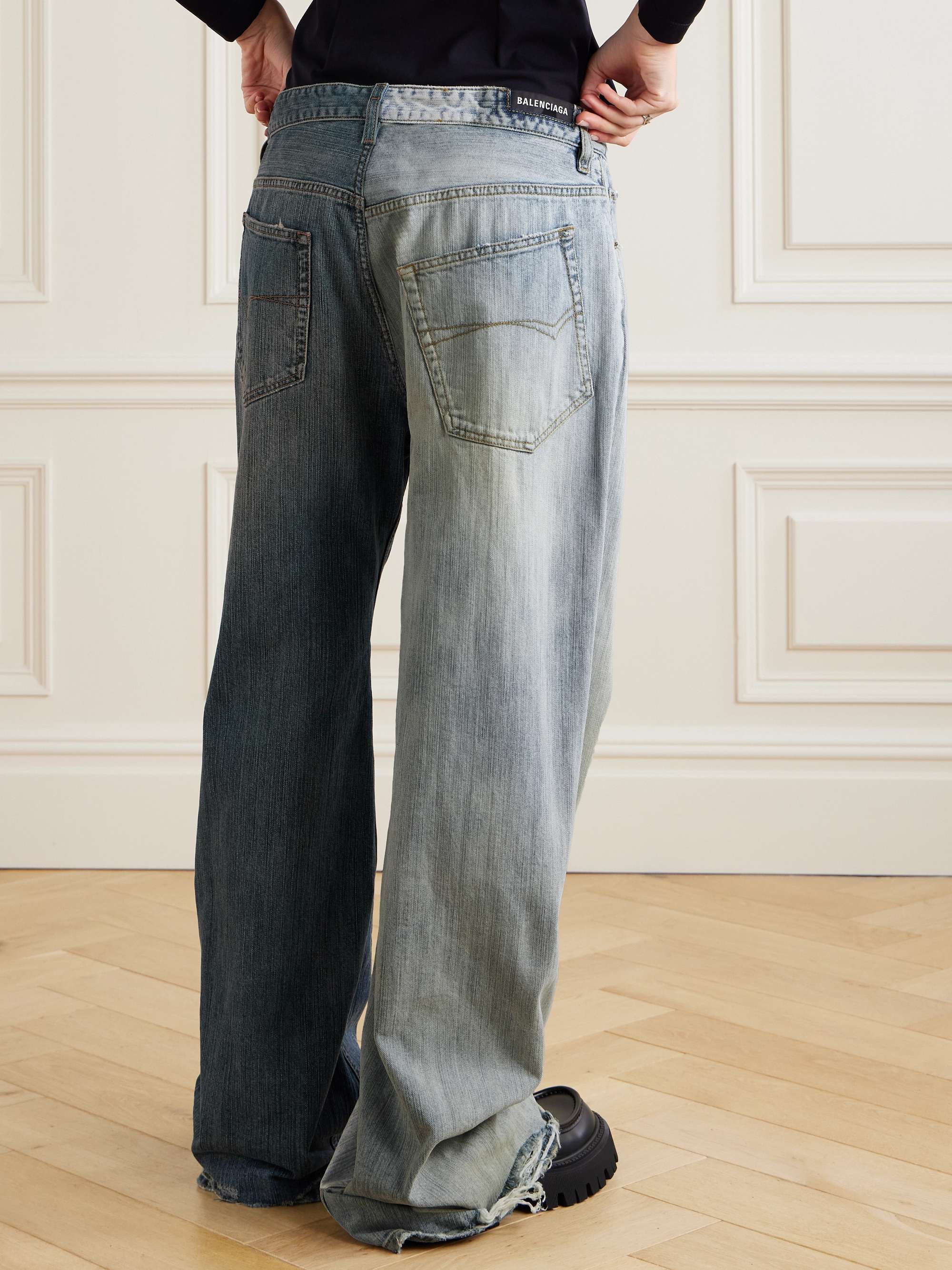 BALENCIAGA Two-tone jeans | NET-A-PORTER