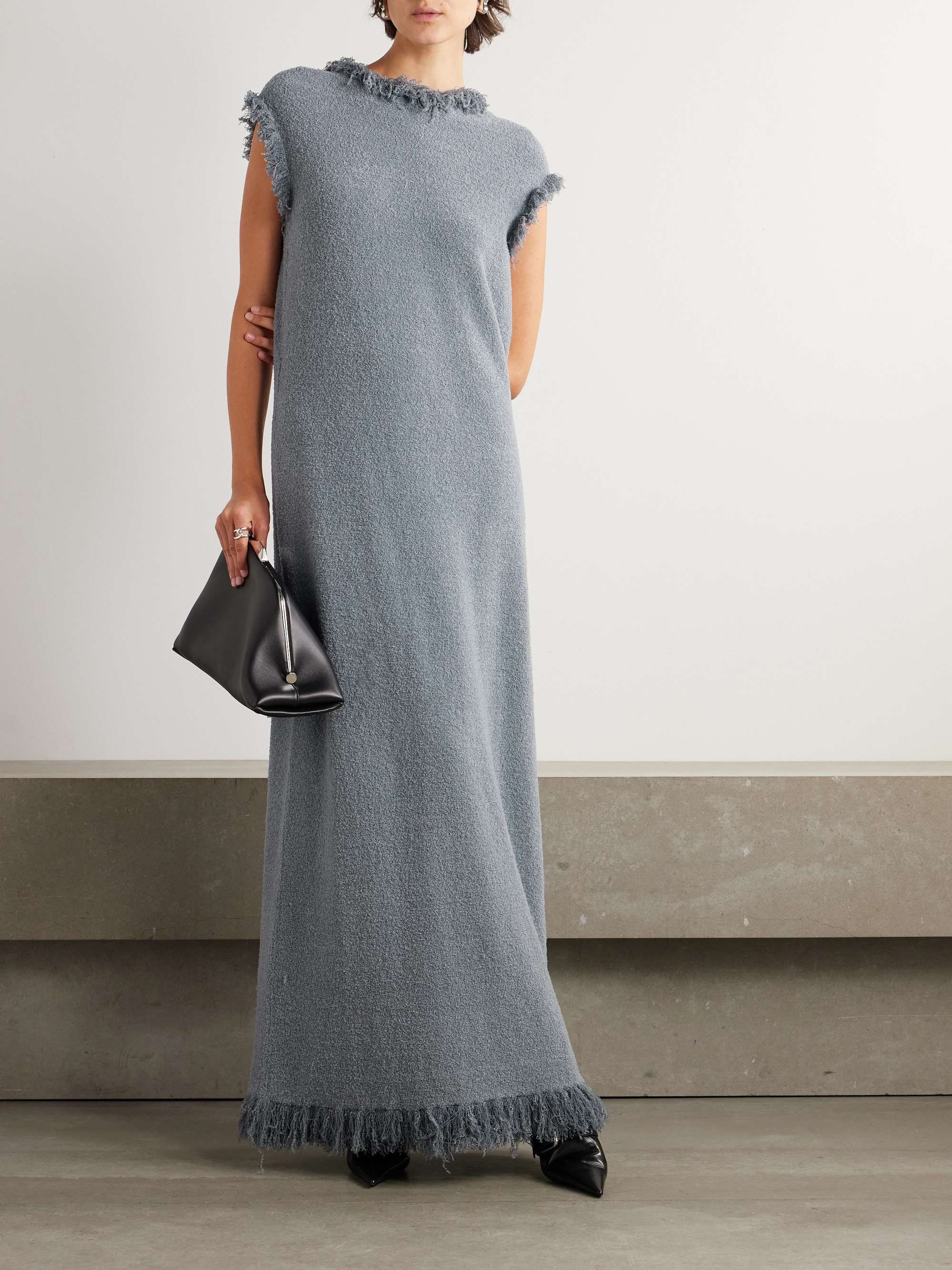 PROENZA SCHOULER Toni cut-out fringed bouclé maxi dress | NET-A-PORTER