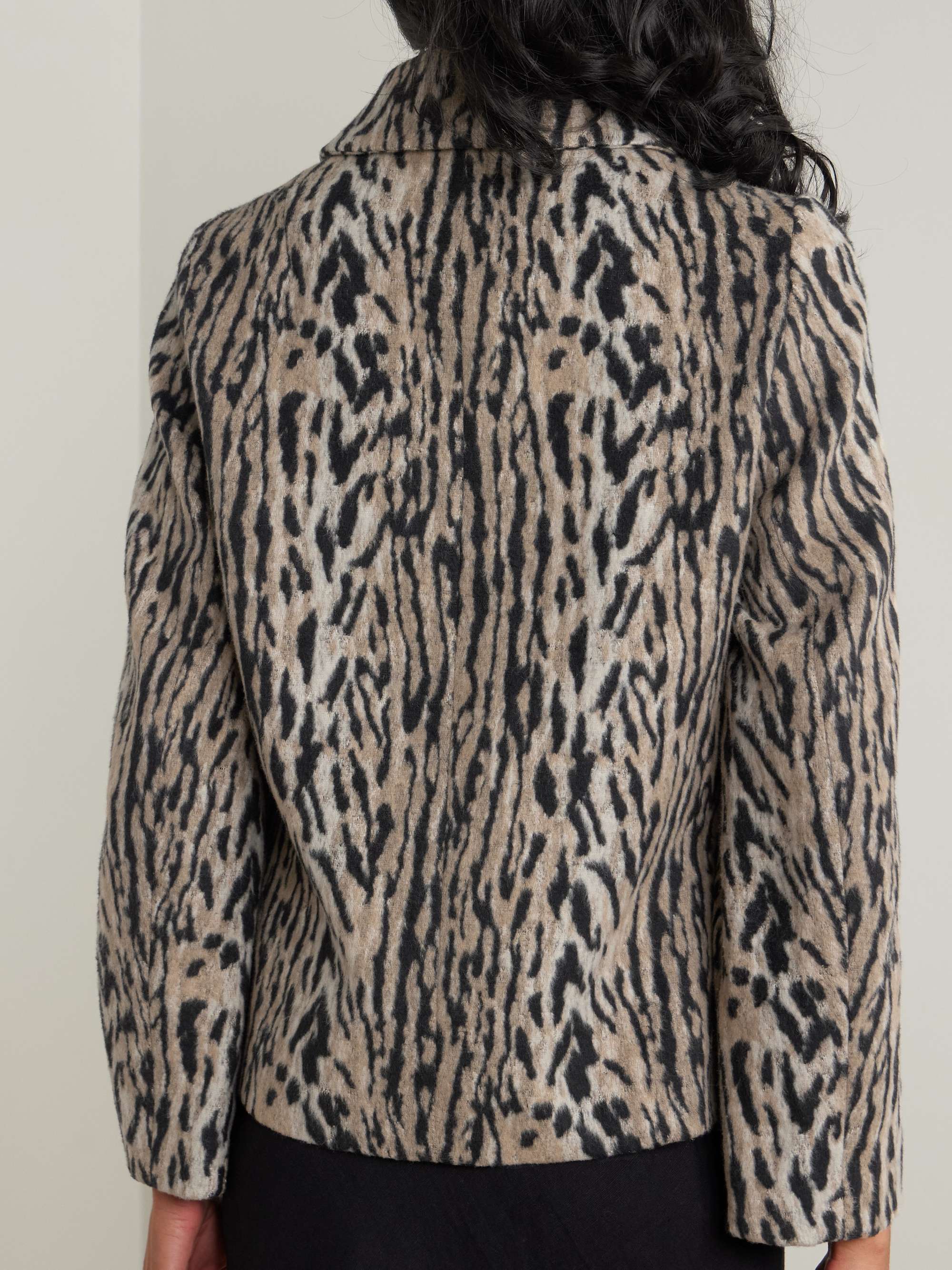 RIXO Tommie leopard-print felt jacket | NET-A-PORTER