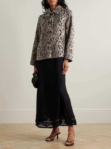 RIXO Tommie leopard-print felt jacket | NET-A-PORTER
