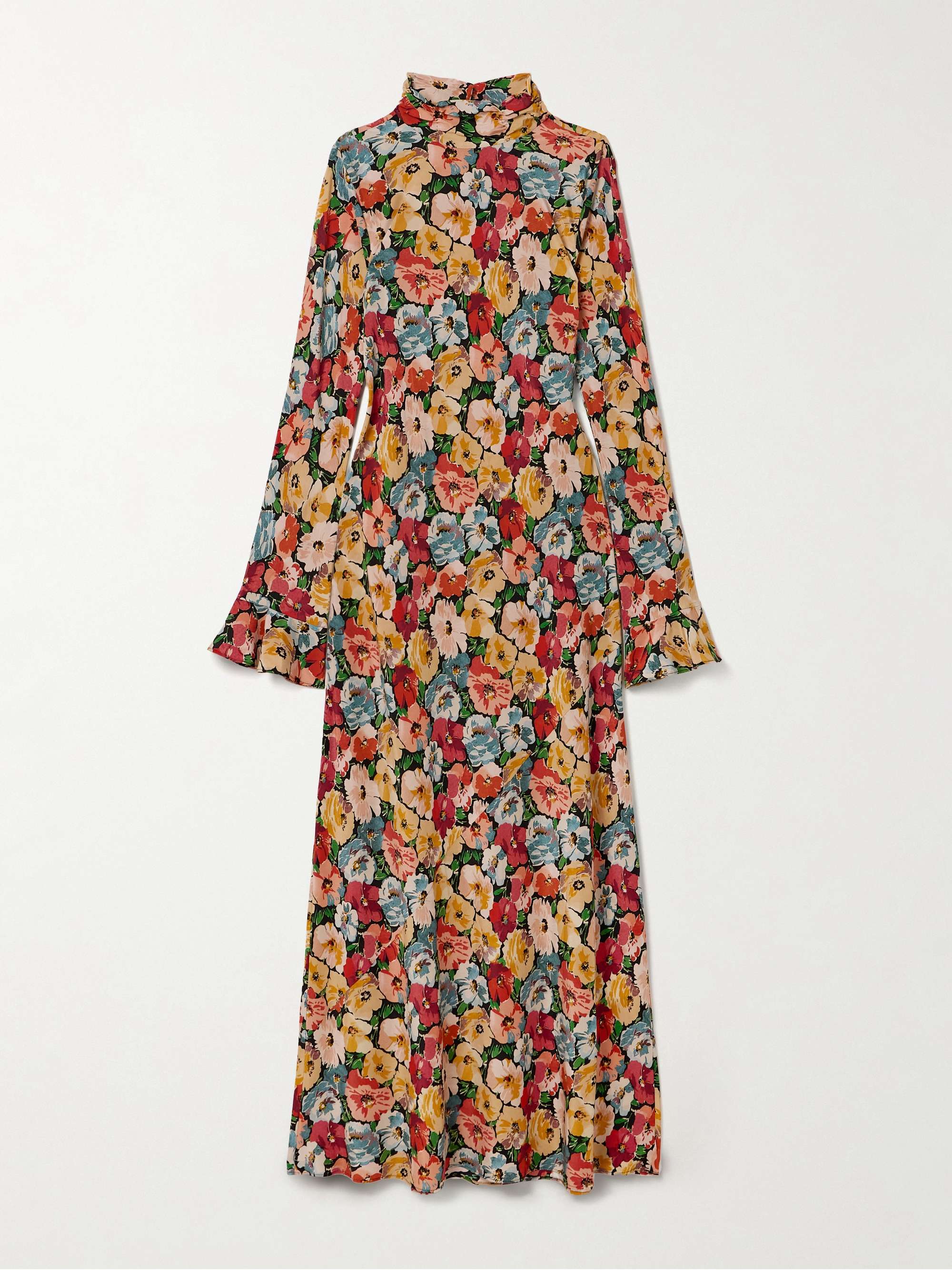 DÔEN Musetta floral-print silk crepe de chine midi dress | NET-A-PORTER