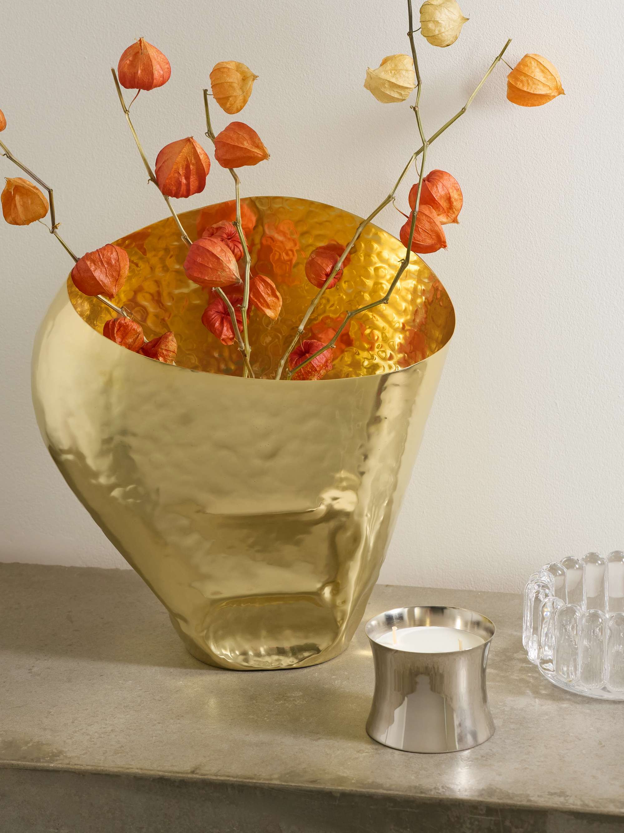 TOM DIXON Bash hammered-brass vase | NET-A-PORTER