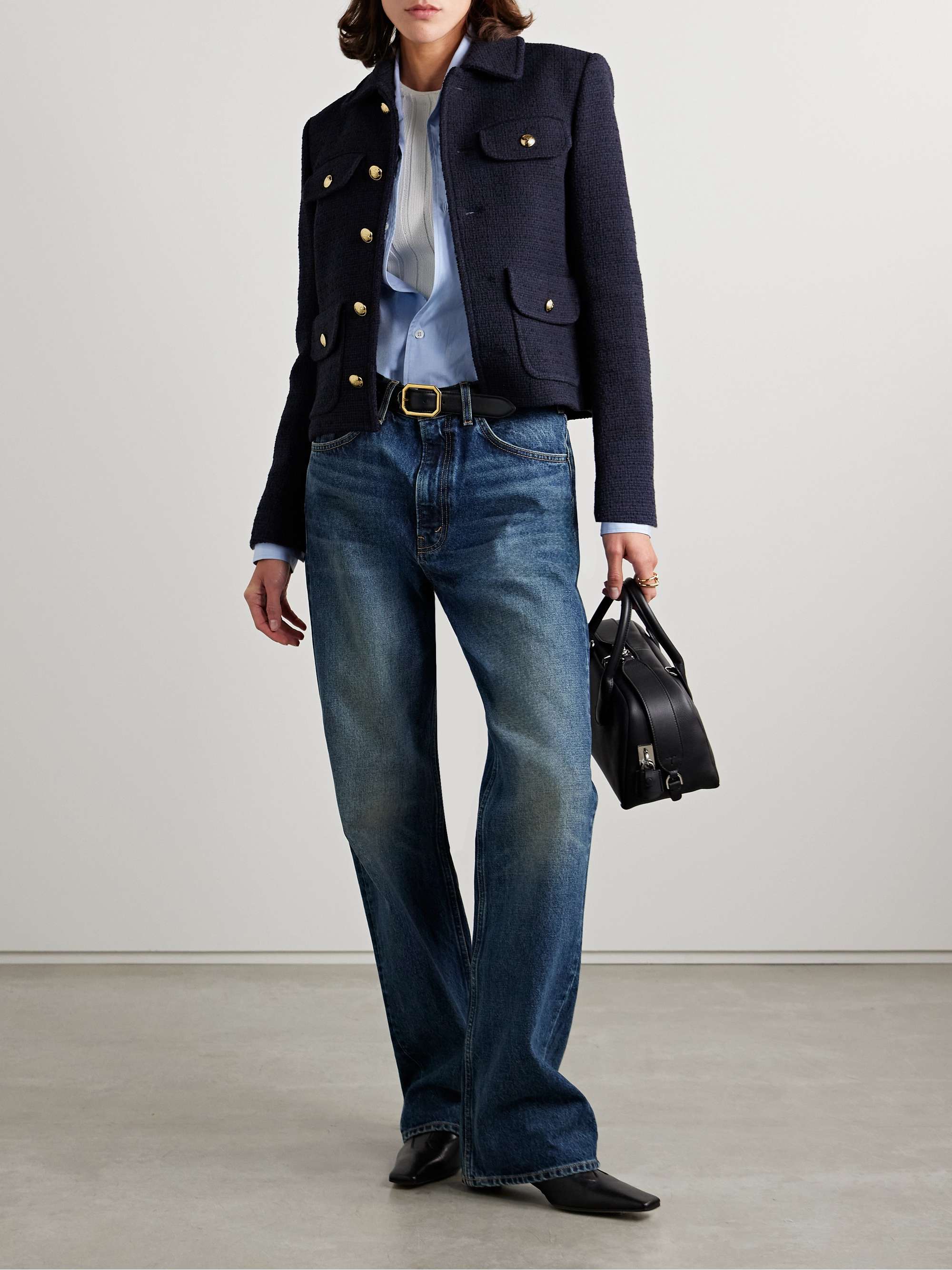 NILI LOTAN Paola cotton-blend tweed jacket | NET-A-PORTER