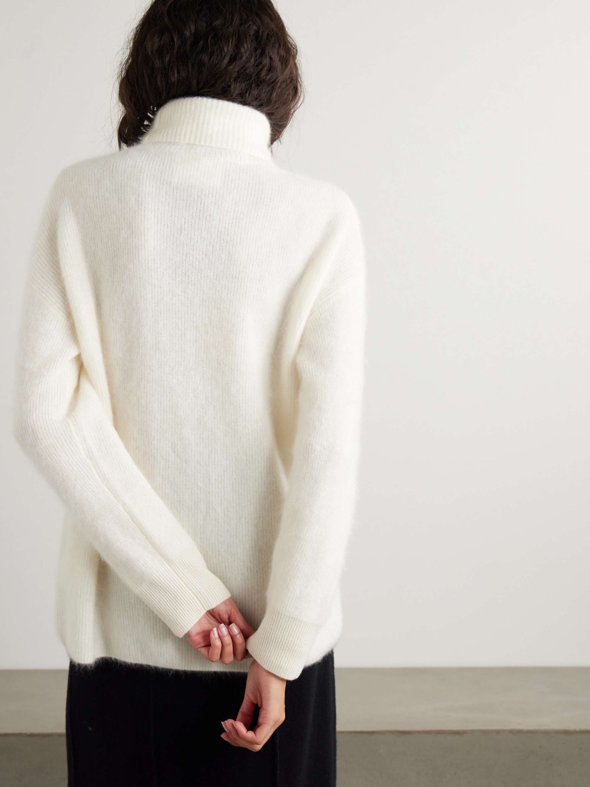 LISA YANG Teresa brushed organic cashmere turtleneck sweater | NET-A-PORTER
