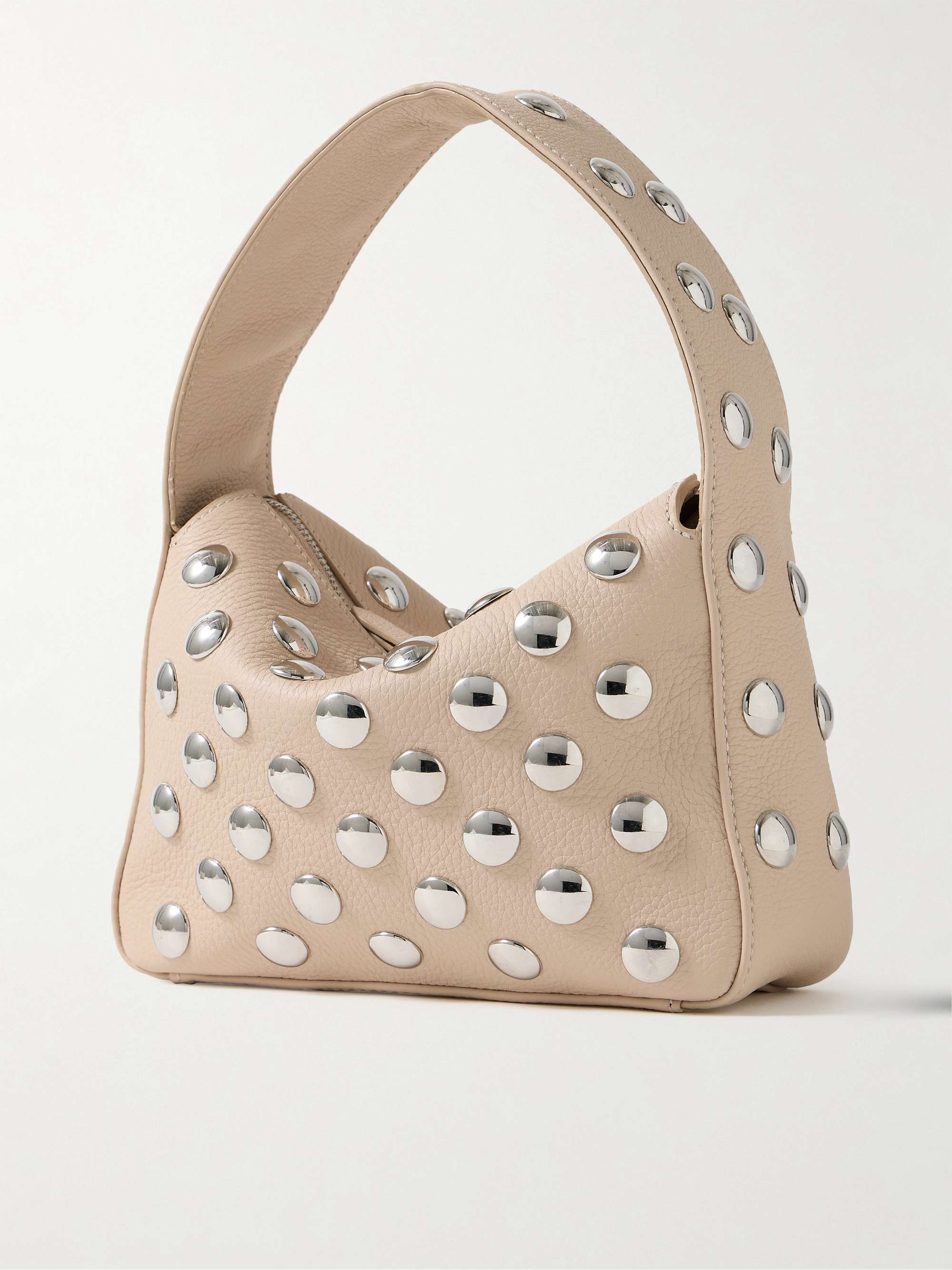 KHAITE Elena small studded textured-leather shoulder bag | NET-A-PORTER