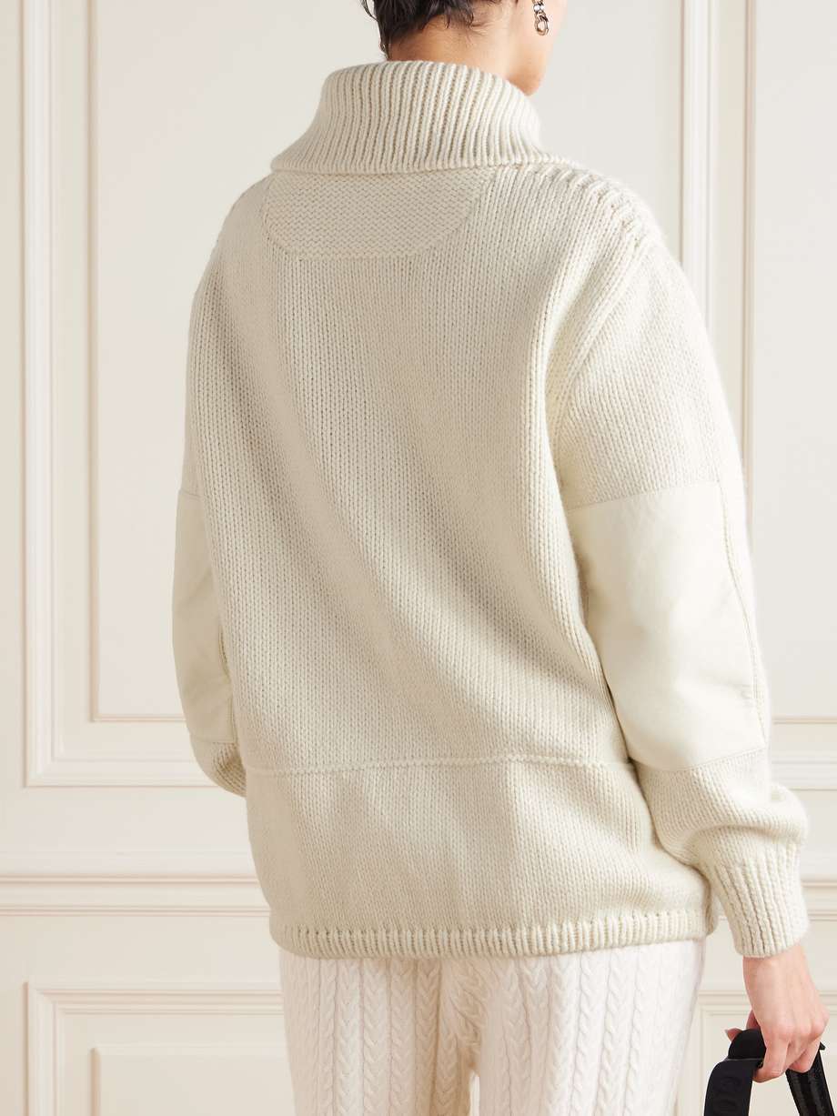 LORO PIANA Alpe di Mera shell-trimmed cashmere sweater | NET-A-PORTER