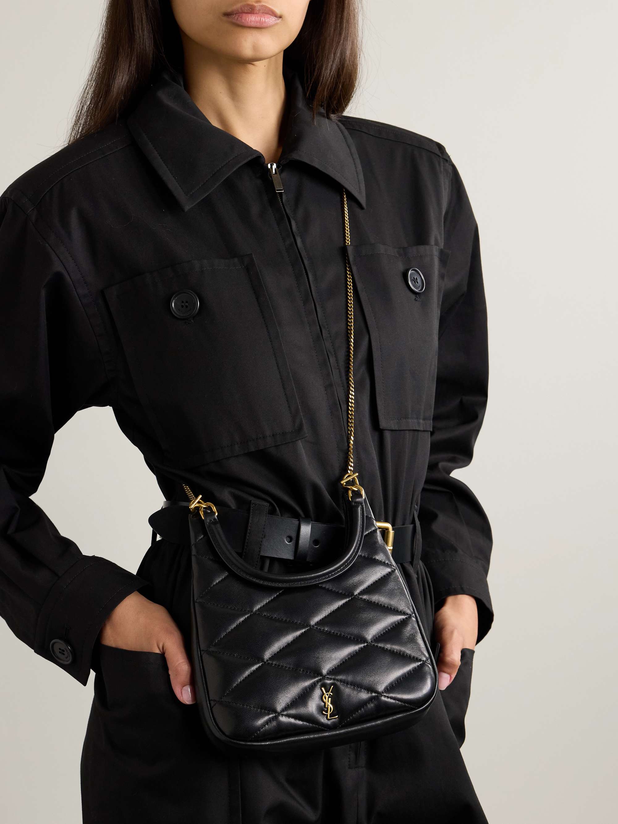 SAINT LAURENT Sade mini quilted leather tote | NET-A-PORTER