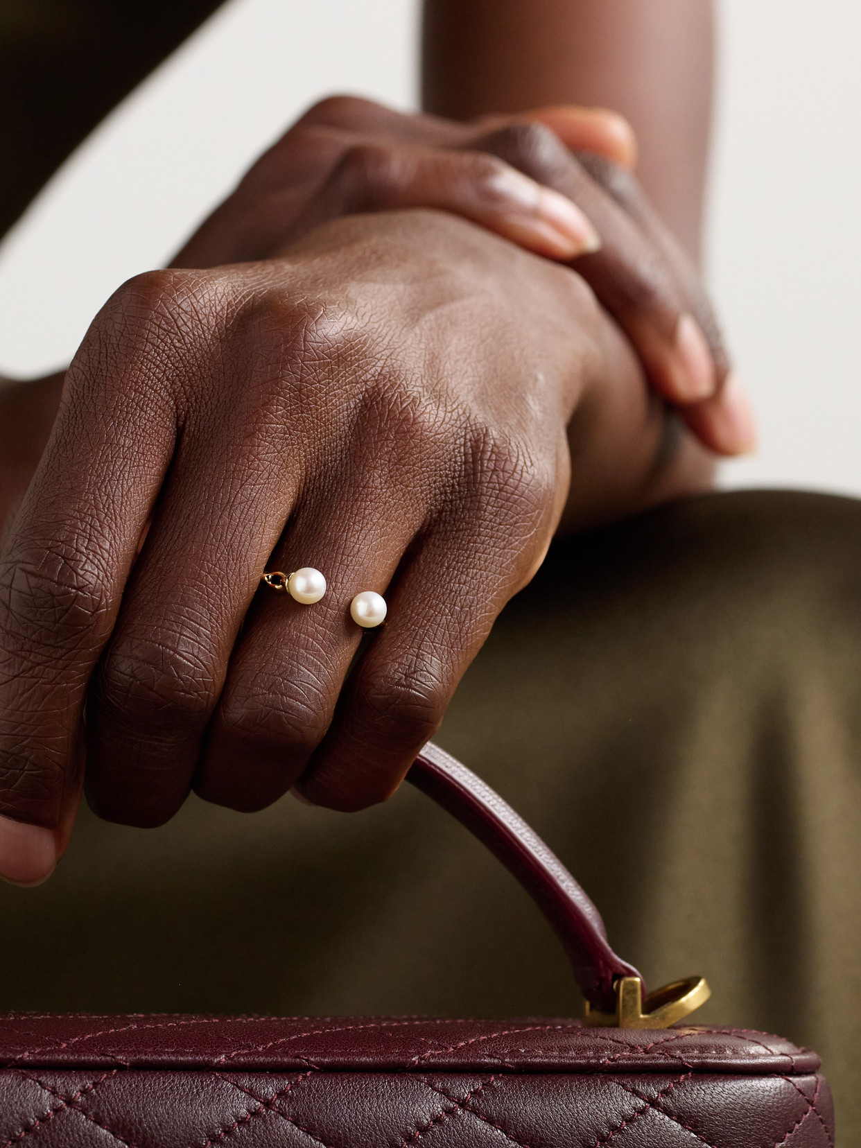Mizuki Sea Of Beauty 14 karat Gold Pearl Ring ModeSens