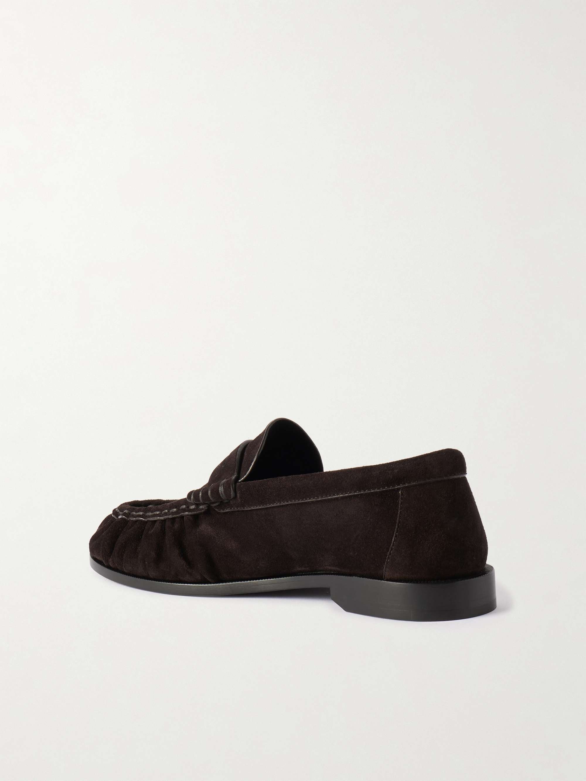 SAINT LAURENT Le Loafer logo-embellished suede loafers | NET-A-PORTER
