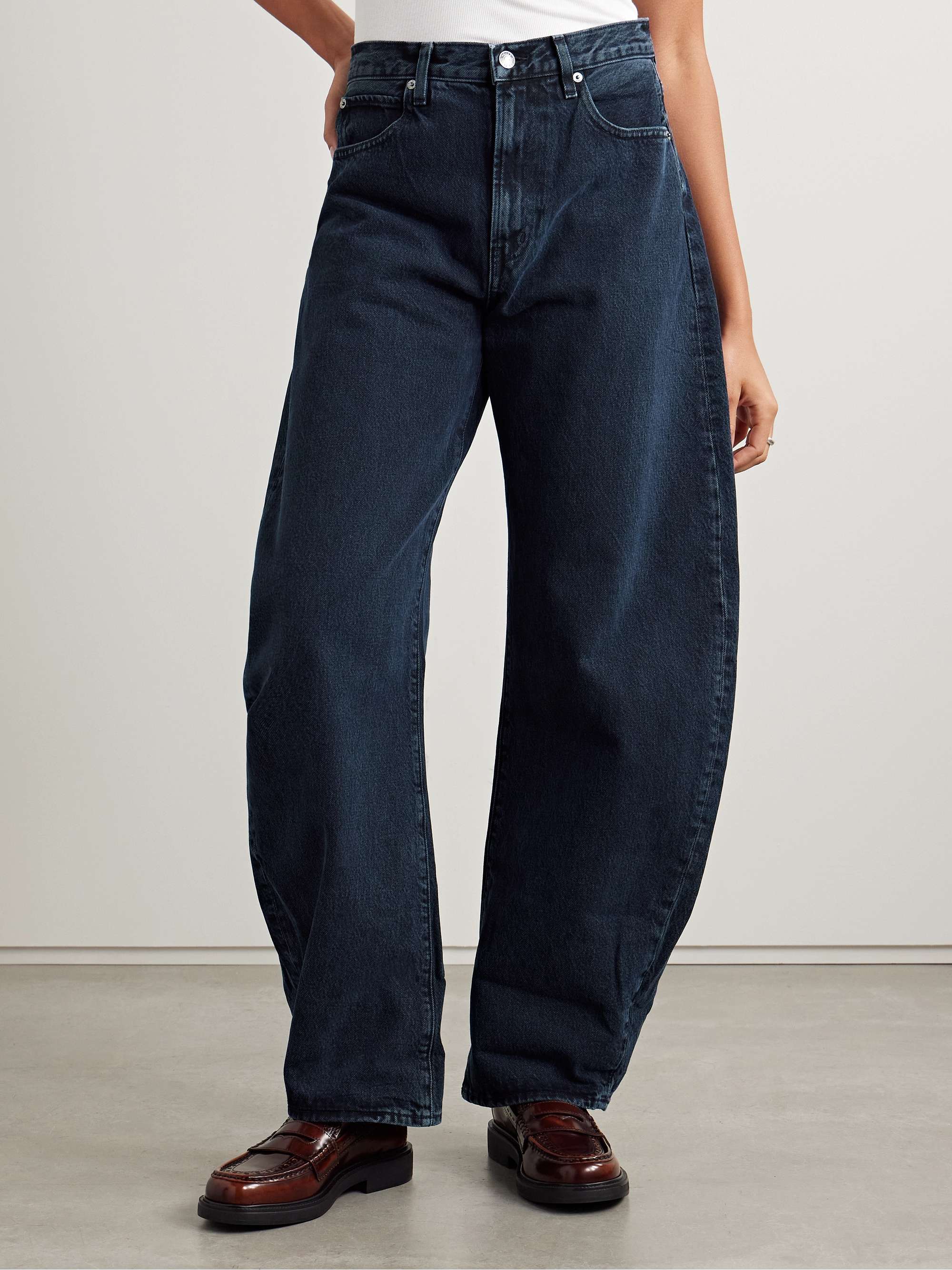 FRAME The Bubble high-rise barrel-leg jeans | NET-A-PORTER