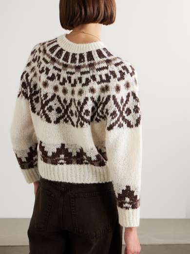 FRAME Fair Isle alpaca-blend sweater | NET-A-PORTER