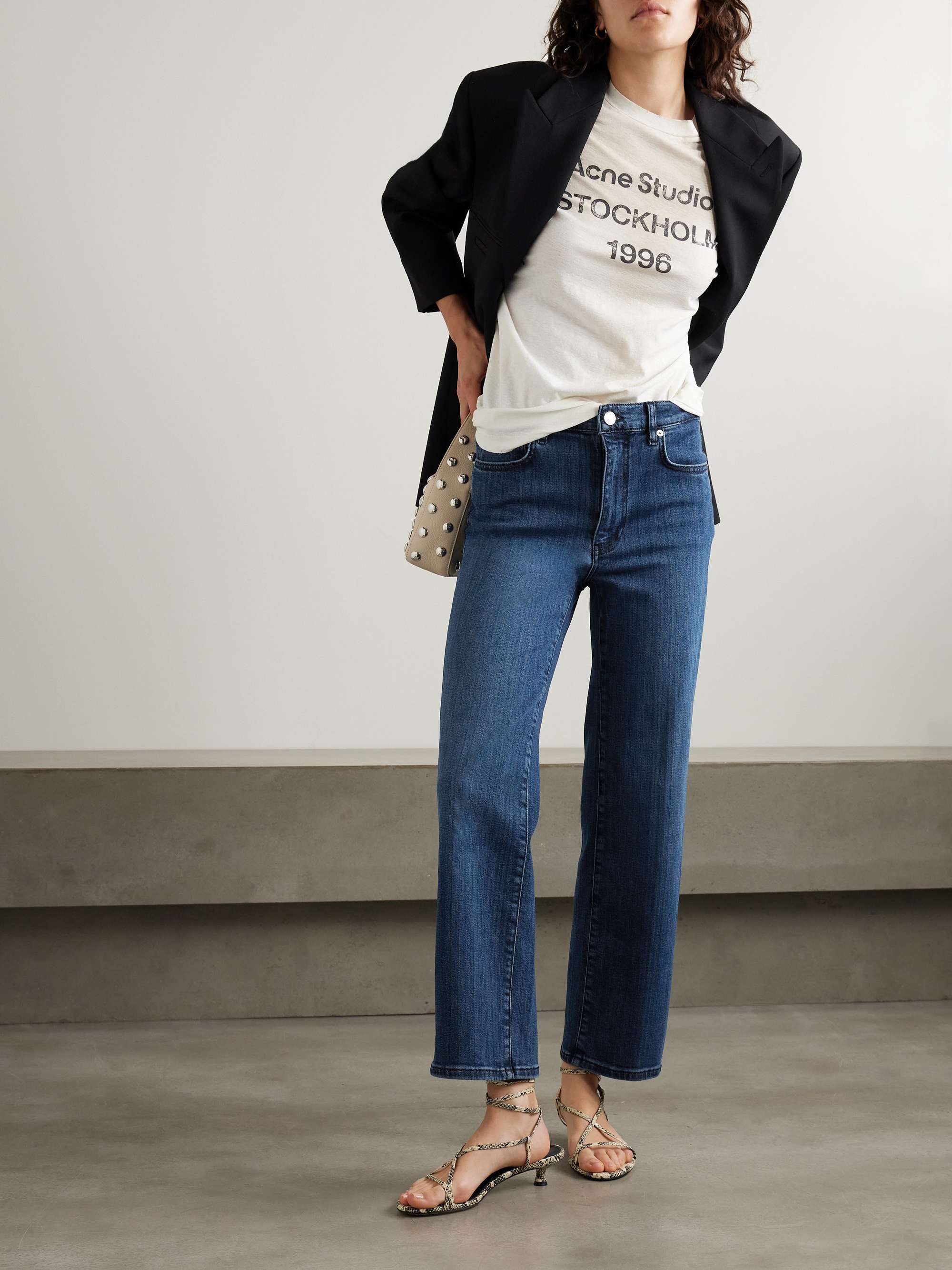 FRAME Le Sleek cropped high-rise straight-leg jeans | NET-A-PORTER