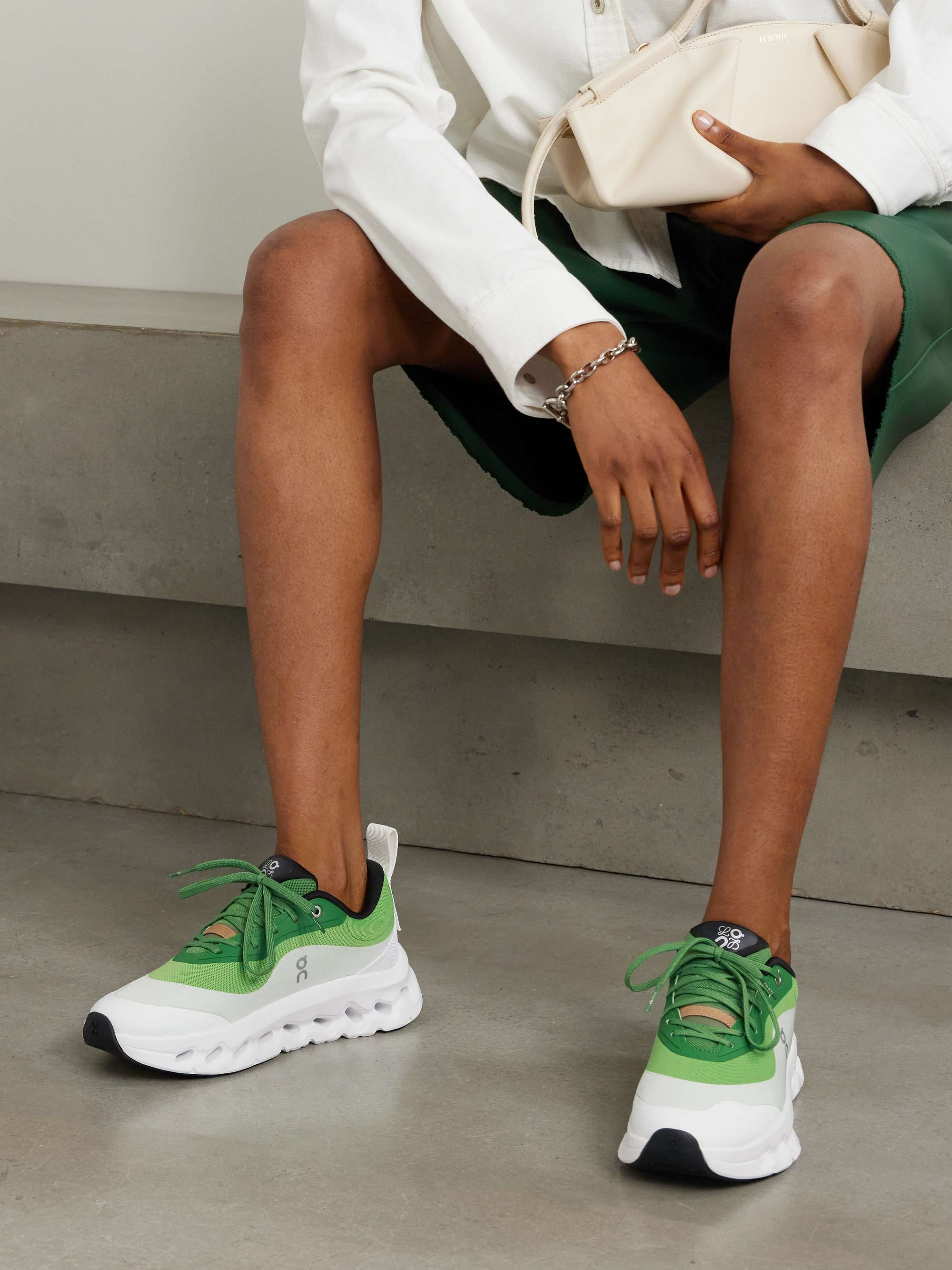 LOEWE + ON Cloudtilt 2.0 stretch recycled-knit sneakers | NET-A-PORTER
