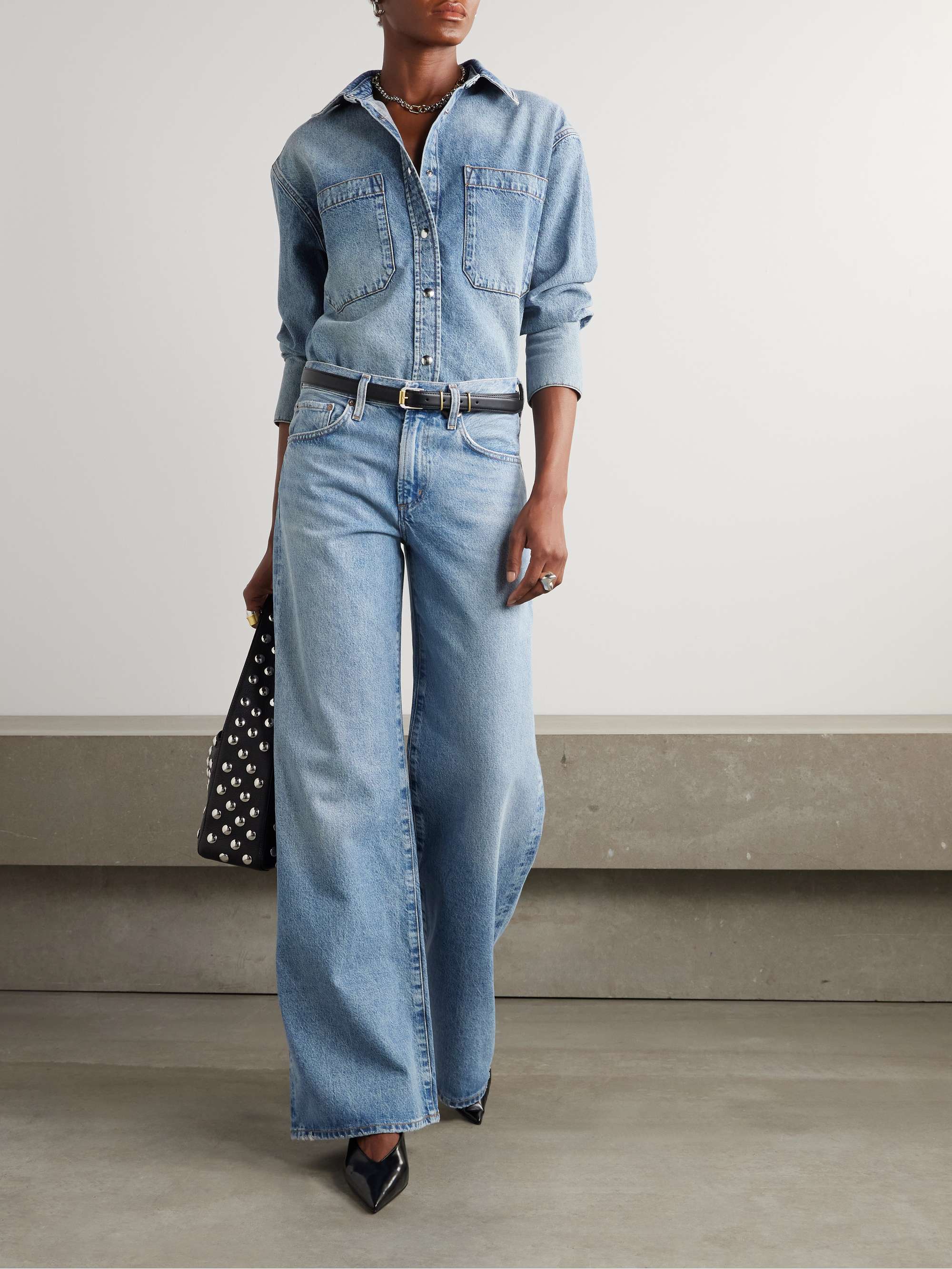AGOLDE Clara Baggy wide-leg organic jeans | NET-A-PORTER