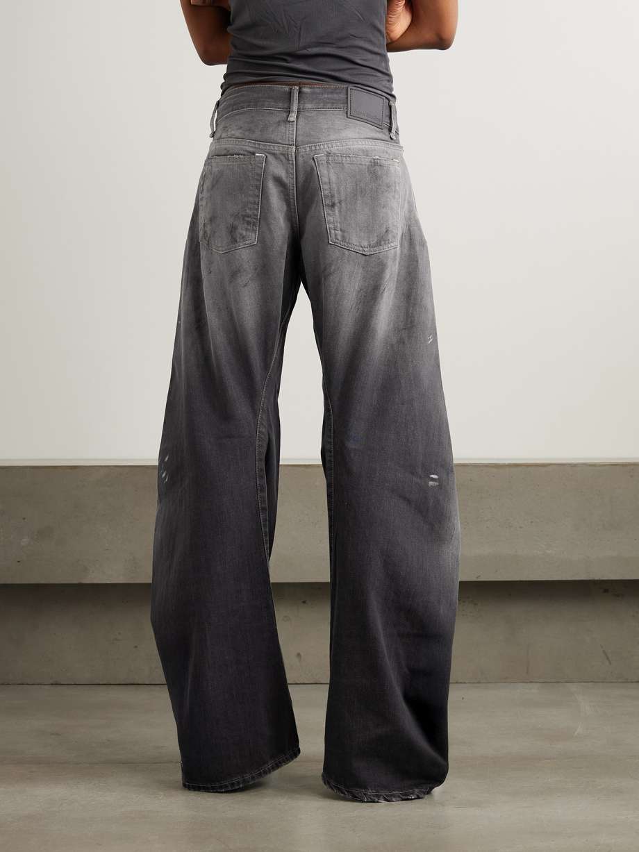ACNE STUDIOS 2006 paint-splattered low-rise barrel-leg jeans | NET-A-PORTER