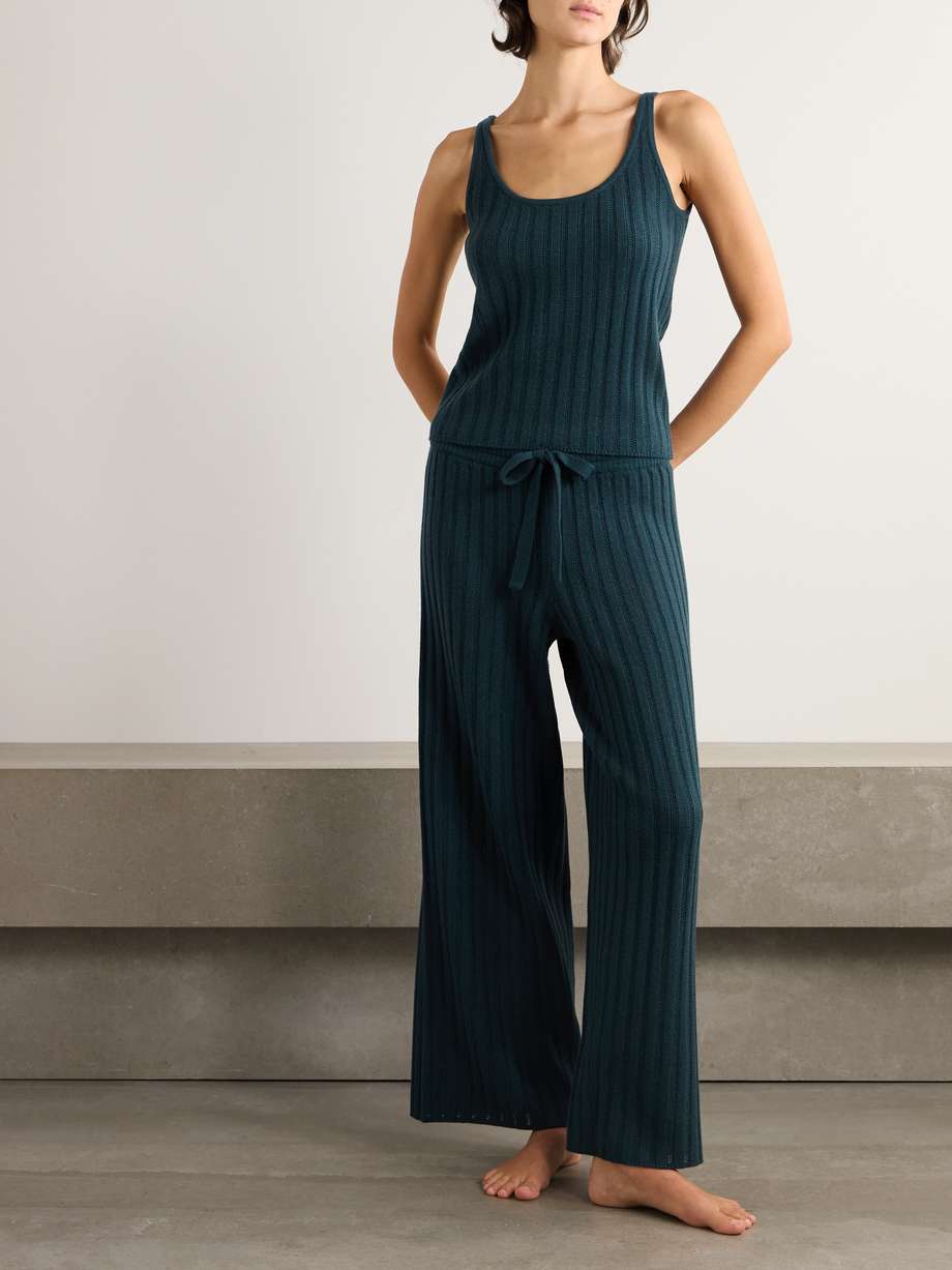 ERES Luxe Palace ribbed and pointelle-knit wool and cashmere-blend tank ...