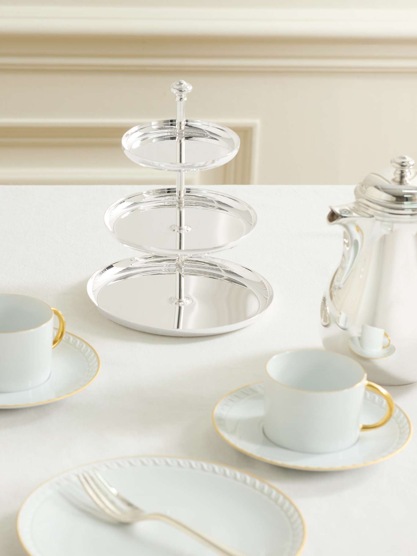 CHRISTOFLE Albi three-tier silver-plated dessert stand | NET-A-PORTER