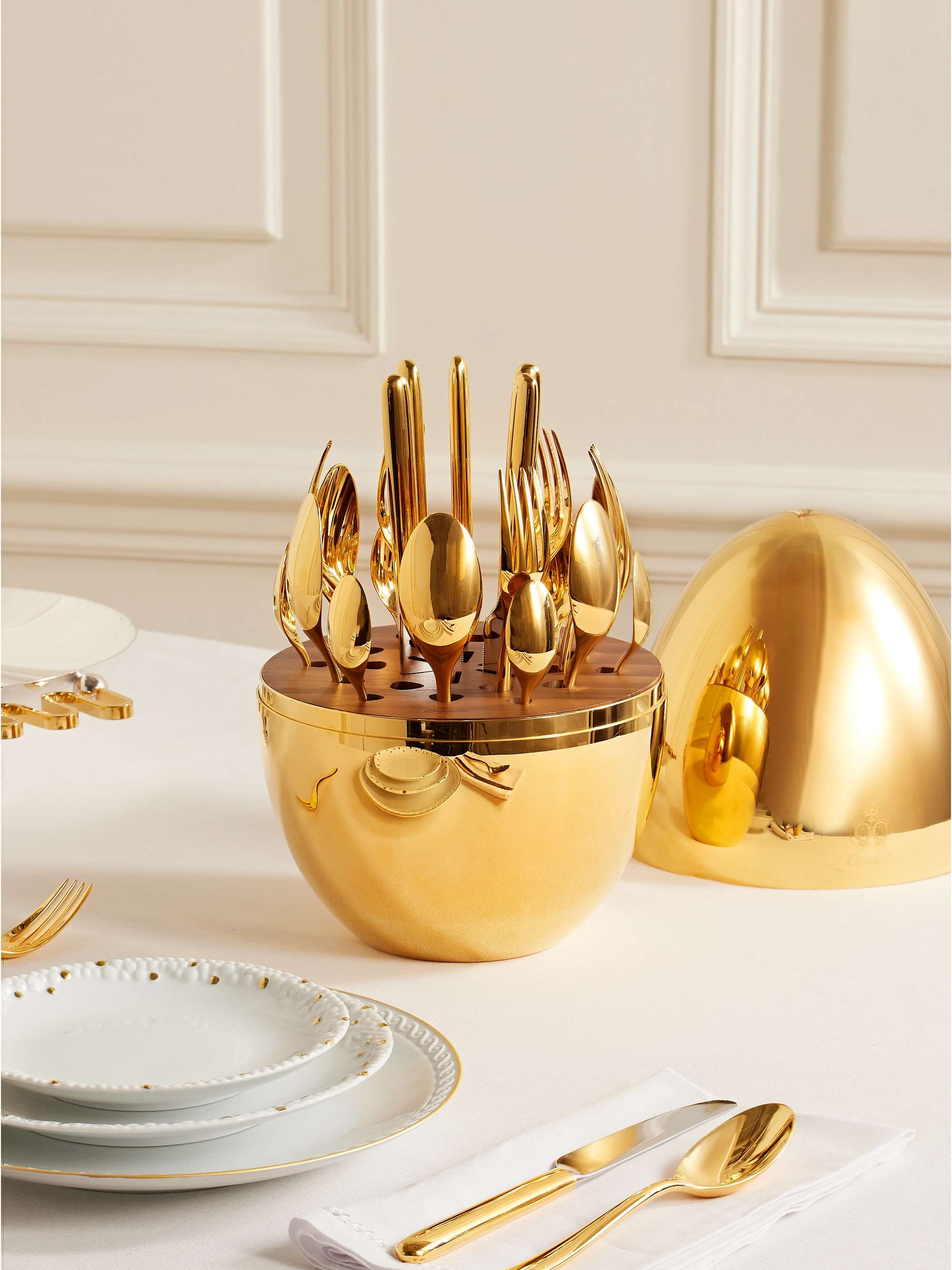 CHRISTOFLE MOOD 24-piece 24-karat gold cutlery set | NET-A-PORTER
