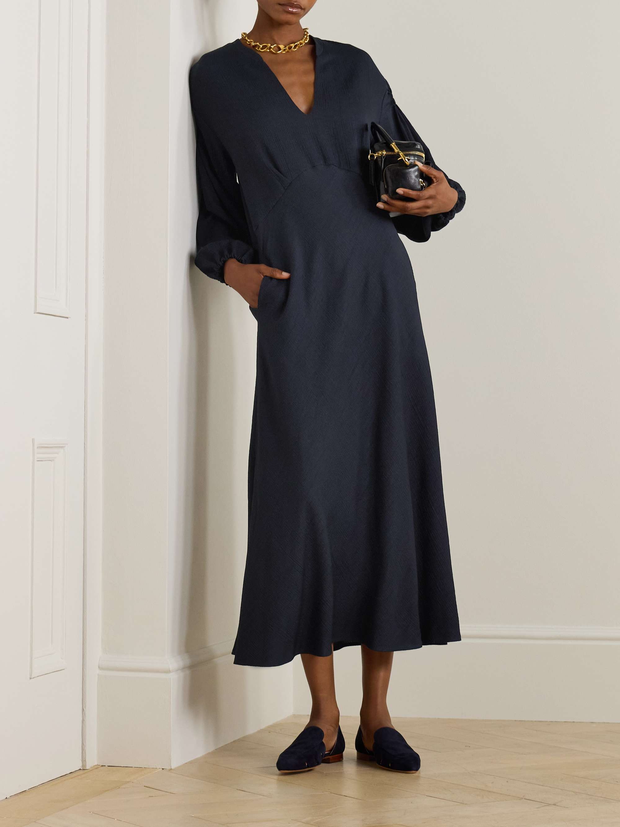 NET-A-PORTER FOR THE KING’S FOUNDATION Smocked LENZING™ ECOVERO™, ENKA ...