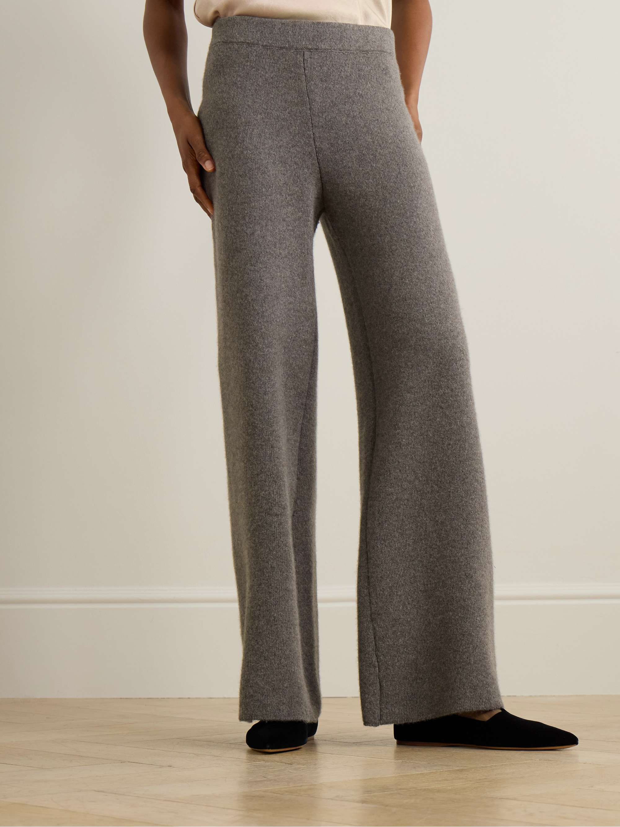 NET-A-PORTER FOR THE KING’S FOUNDATION Wool and cashmere-blend wide-leg ...