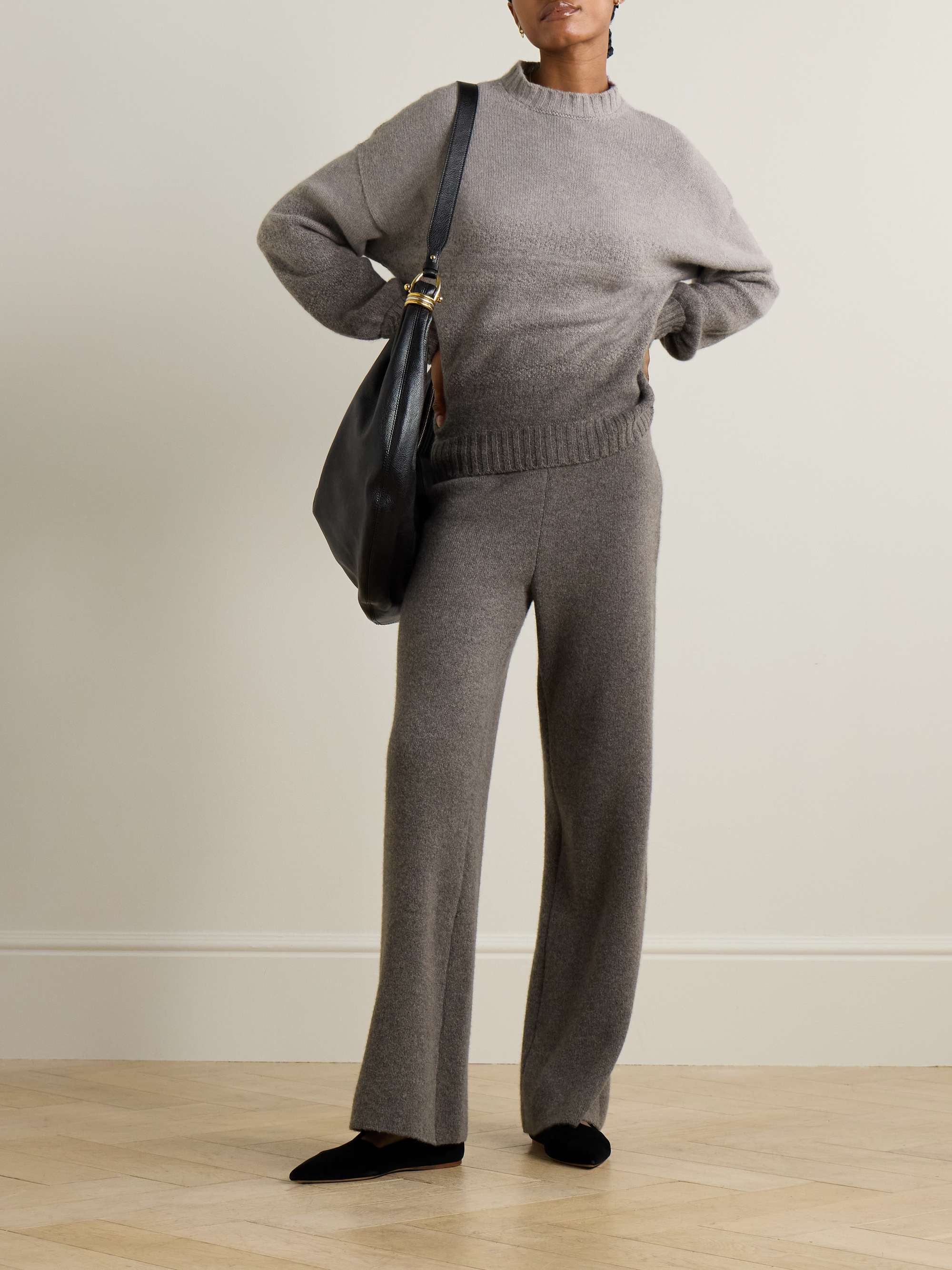 NET-A-PORTER FOR THE KING’S FOUNDATION Wool and cashmere-blend wide-leg ...