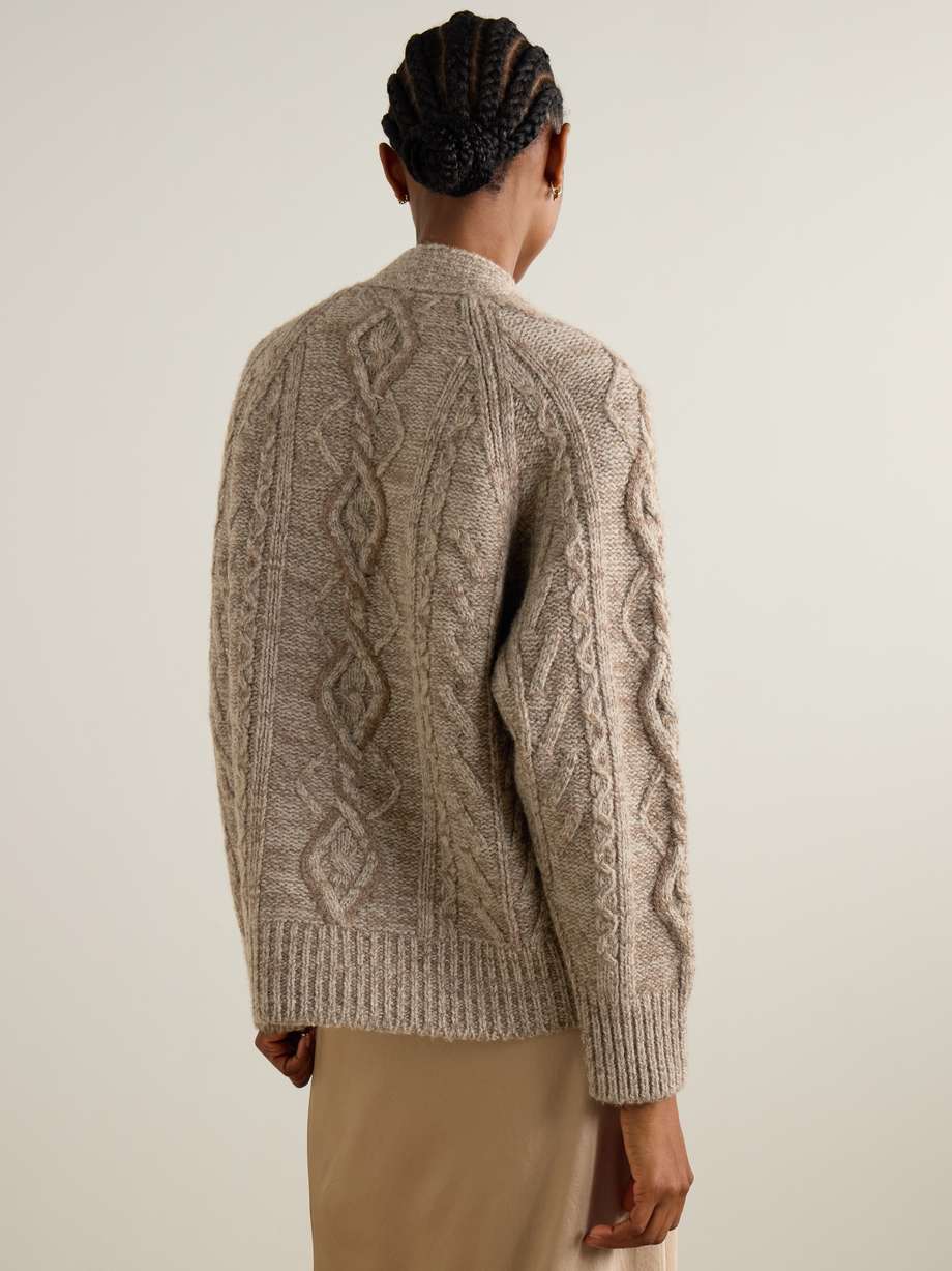 NET-A-PORTER FOR THE KING’S FOUNDATION Cable-knit wool cardigan | NET-A ...