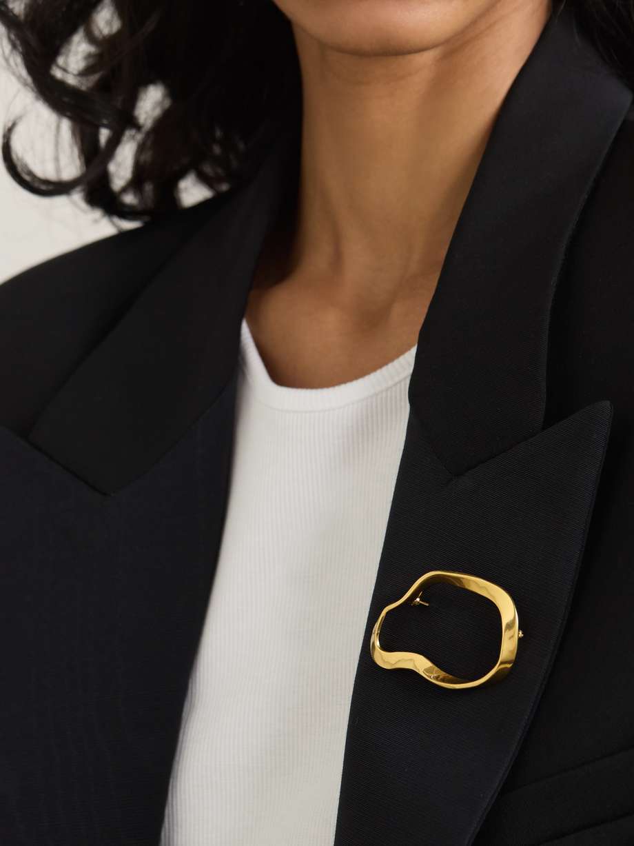 AGMES Vera gold vermeil brooch | NET-A-PORTER
