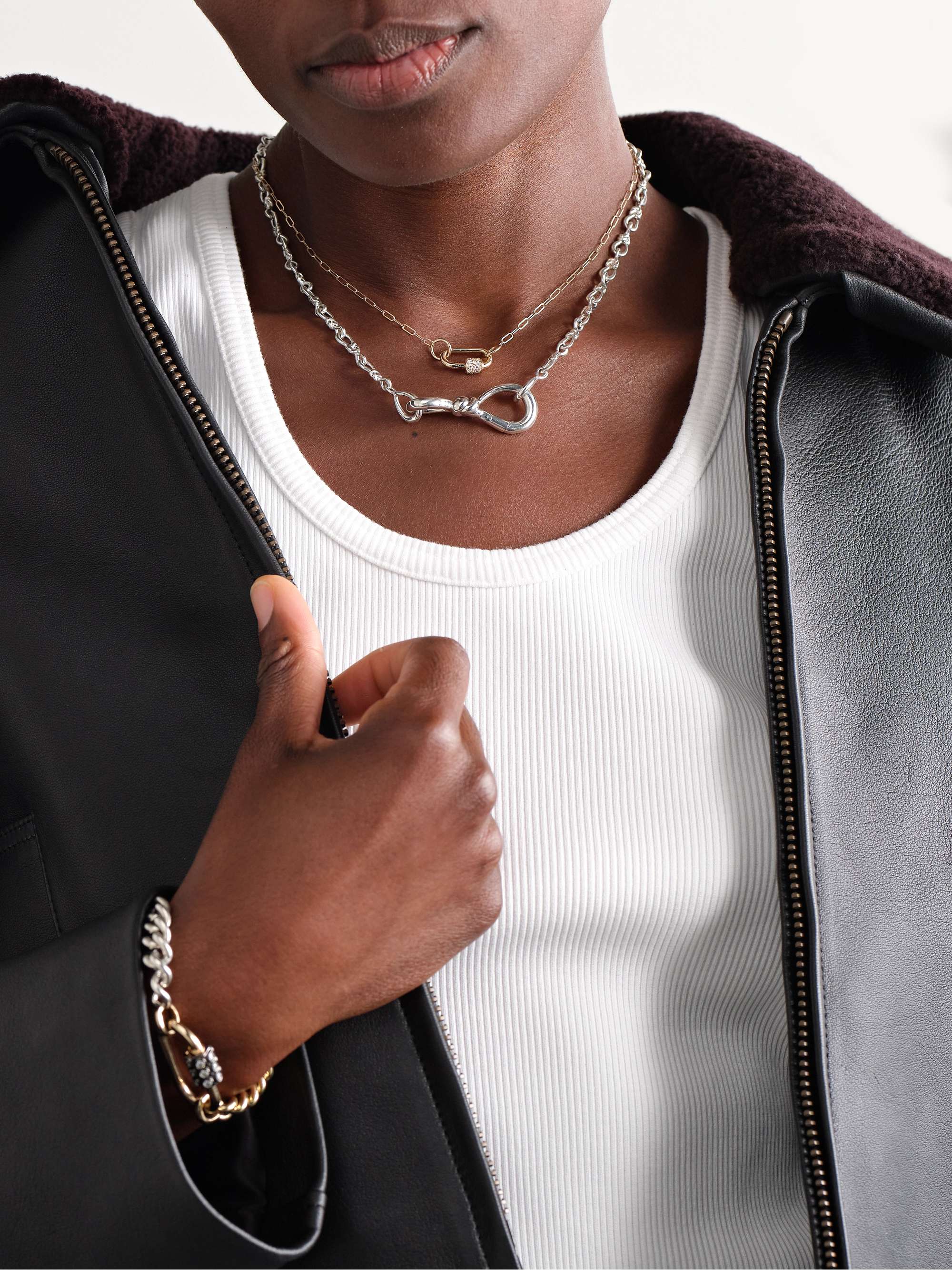 MARLA AARON True Lover's Knot sterling silver necklace | NET-A-PORTER