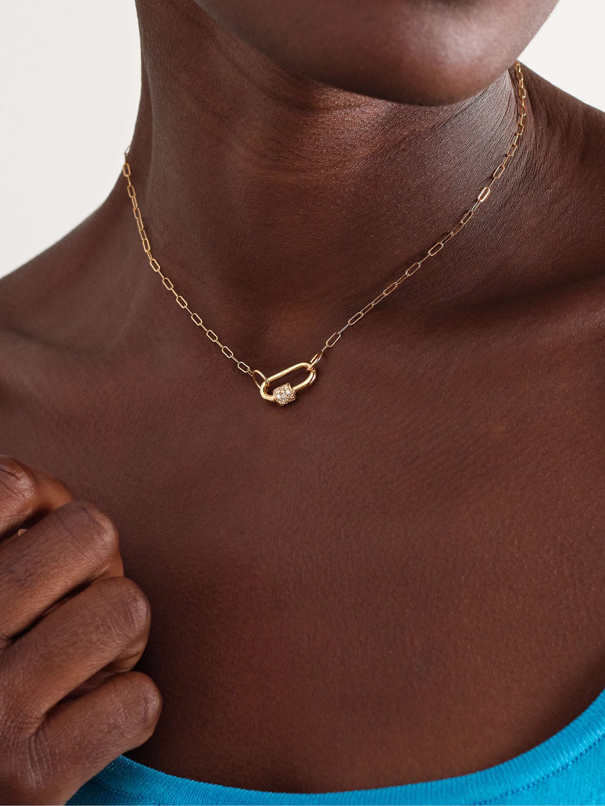 MARLA AARON 14-karat gold diamond necklace | NET-A-PORTER