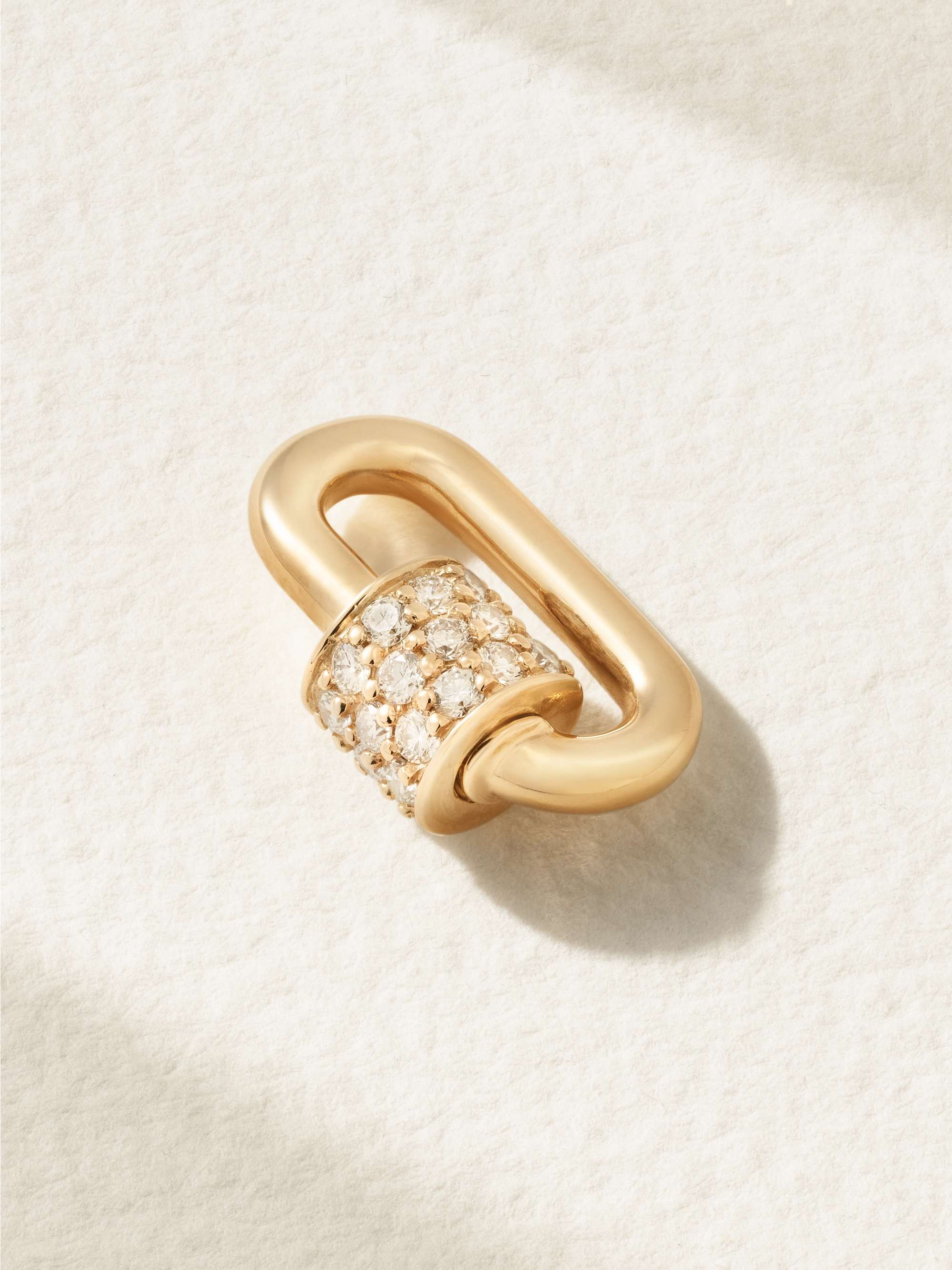 MARLA AARON Stoned Chubby Babylock 14-karat gold diamond pendant | NET-A-PORTER