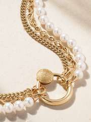 MARLA AARON Musgrave Lock + Myriad + Heavy Curb Chain 14 and 18-karat ...