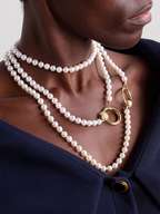 MARLA AARON Musgrave Lock + Myriad + Heavy Curb Chain 14 and 18-karat ...