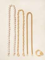 MARLA AARON Musgrave Lock + Myriad + Heavy Curb Chain 14 and 18-karat ...