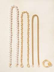 MARLA AARON Musgrave Lock + Myriad + Heavy Curb Chain 14 and 18-karat ...