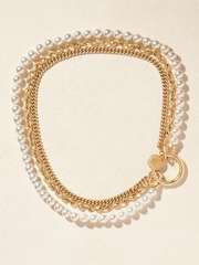 MARLA AARON Musgrave Lock + Myriad + Heavy Curb Chain 14 and 18-karat ...