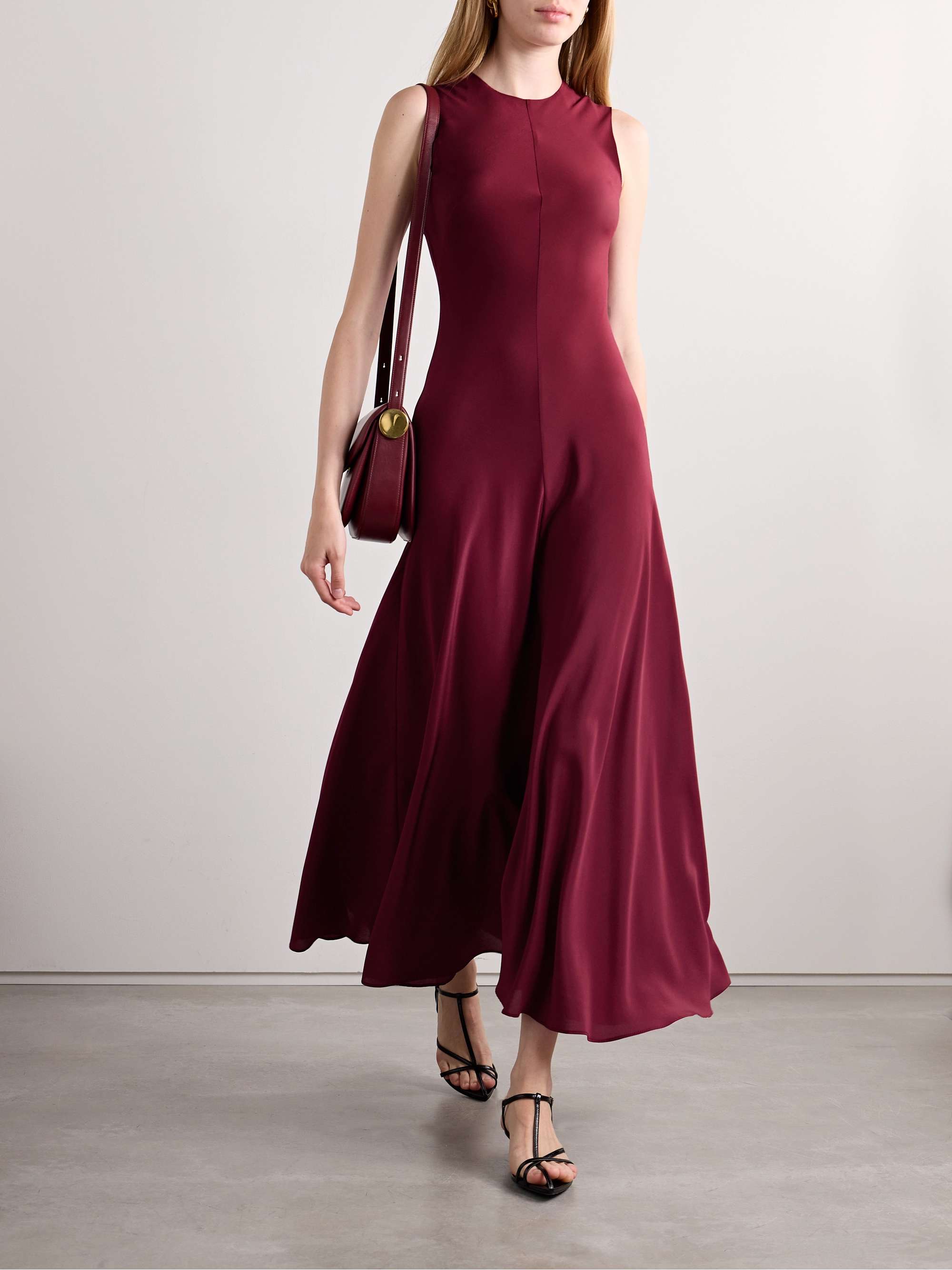 BEARE PARK Silk crepe de chine midi dress | NET-A-PORTER