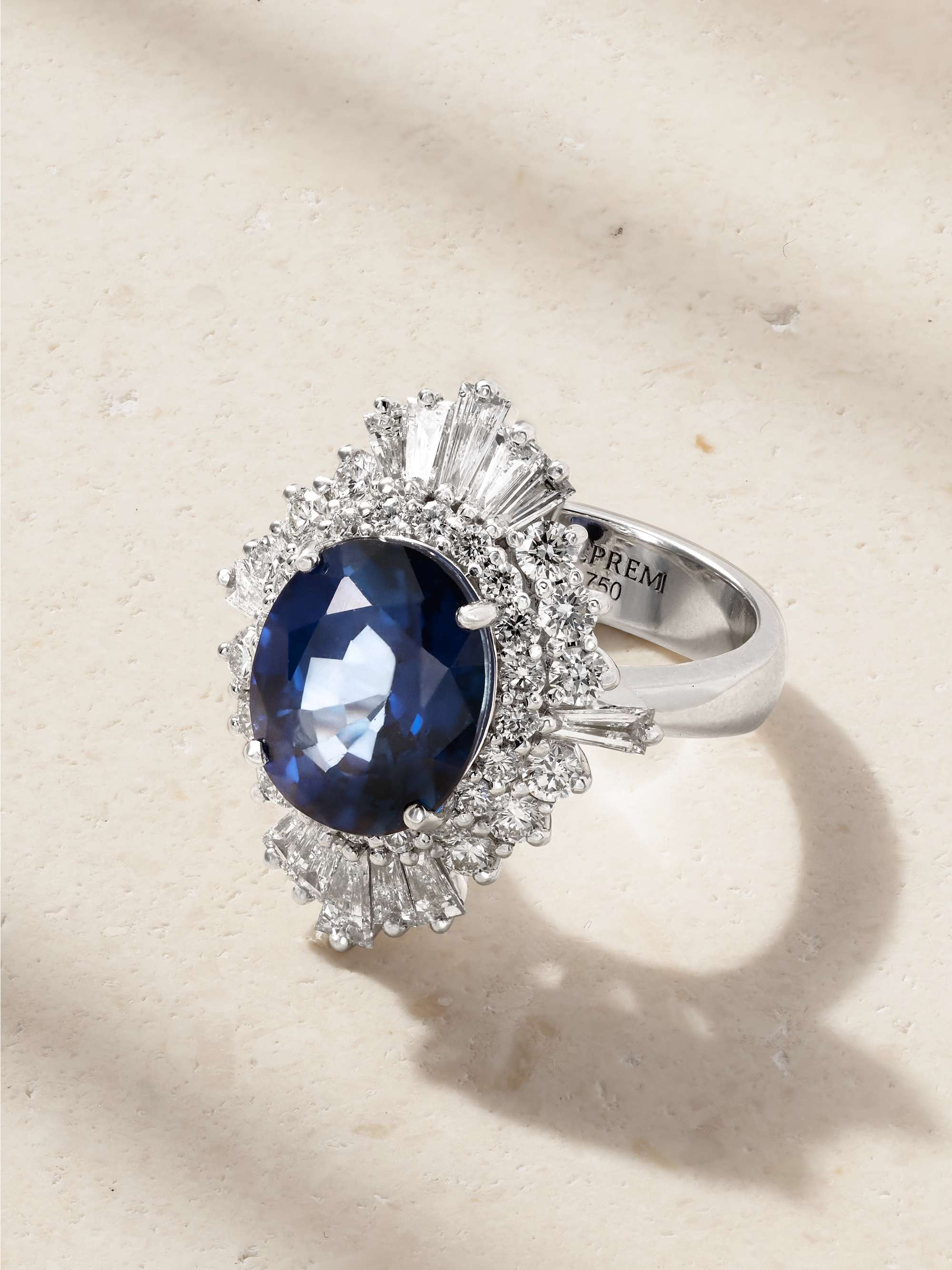 YEPREM 18-karat white gold, sapphire and diamond ring | NET-A-PORTER