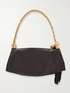 CHLOÉ Foulard tasseled paneled textured-leather shoulder bag | NET-A-PORTER
