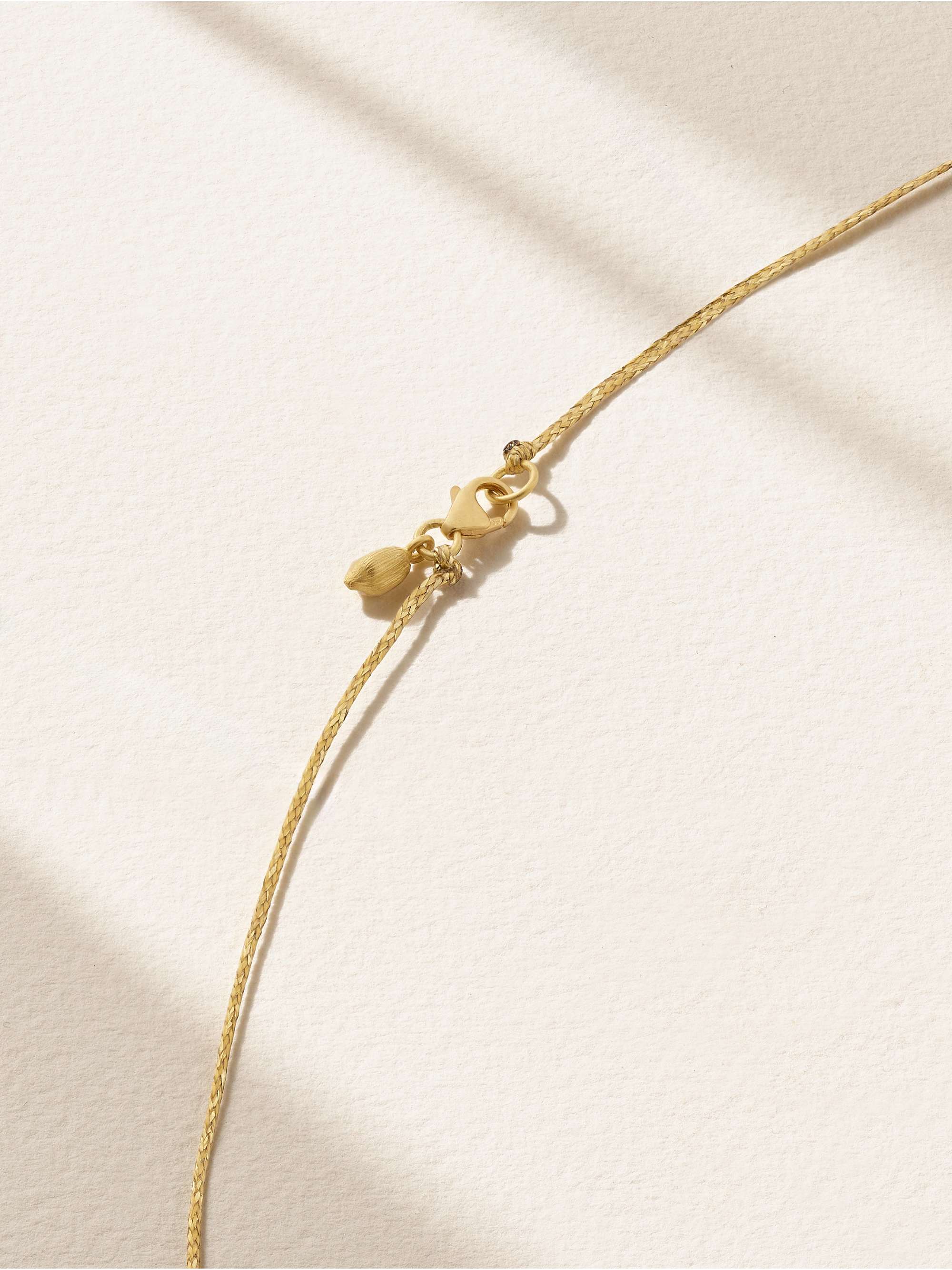PIPPA SMALL 18-karat gold, cord and multi-stone necklace | NET-A-PORTER