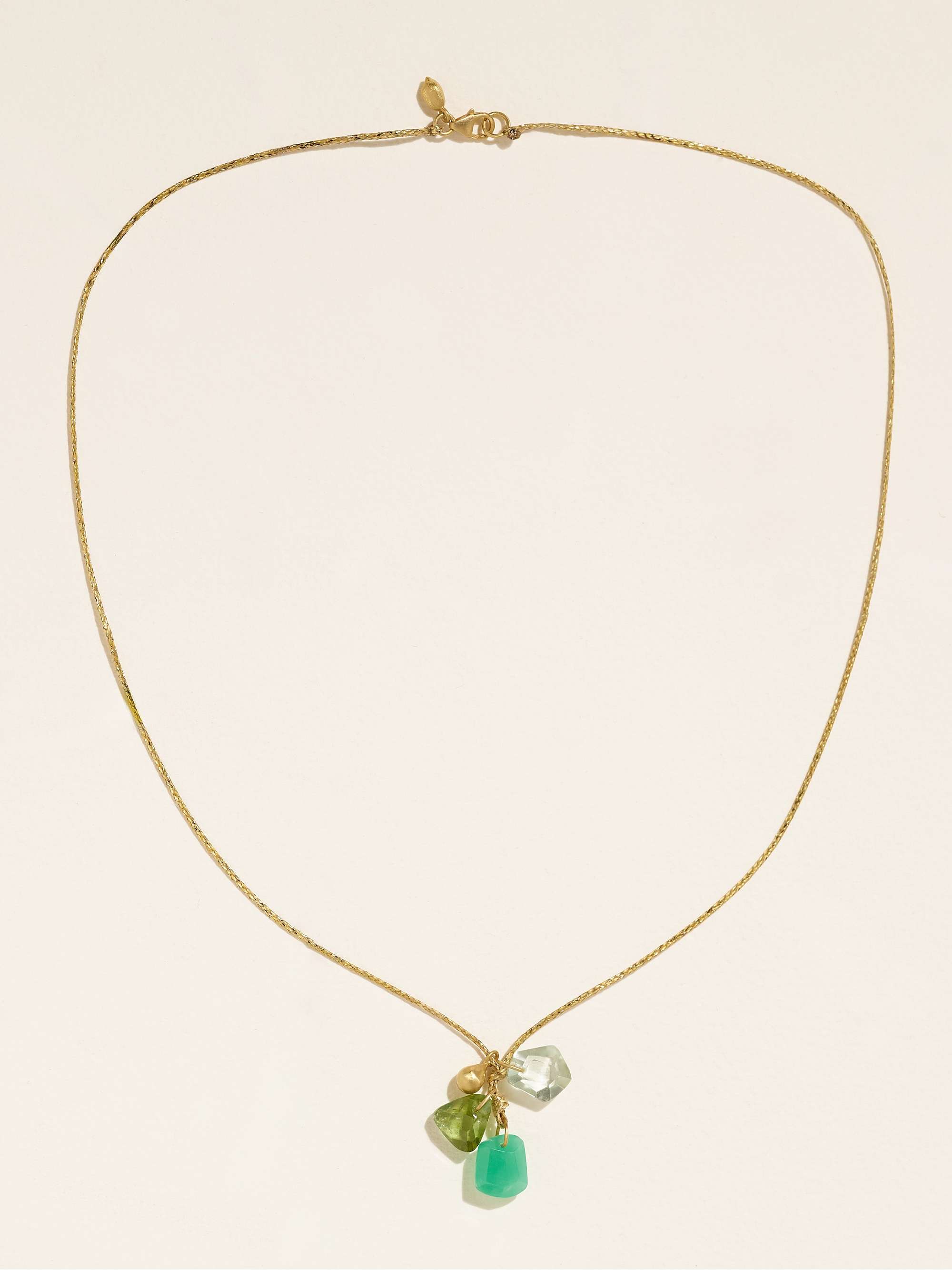 PIPPA SMALL 18-karat gold, cord and multi-stone necklace | NET-A-PORTER