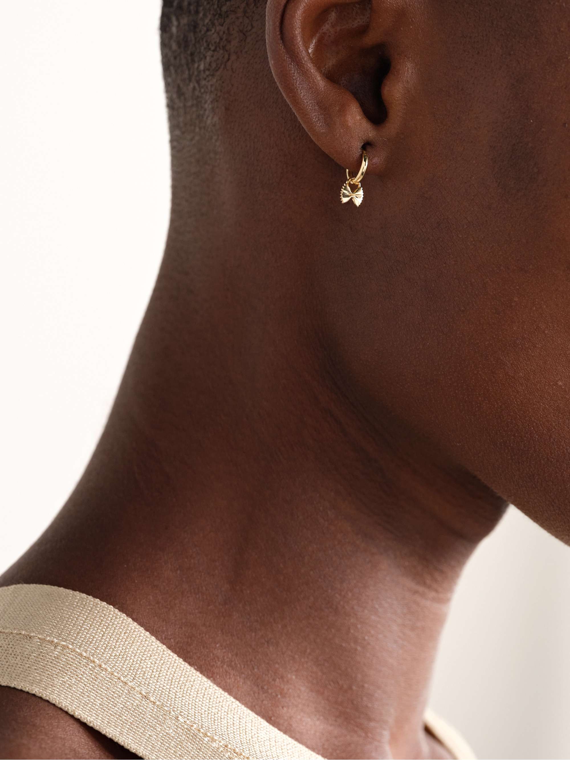 نيت-أ-بورتر | ALISON LOU | Mini Bowtie 14-karat gold single hoop earring